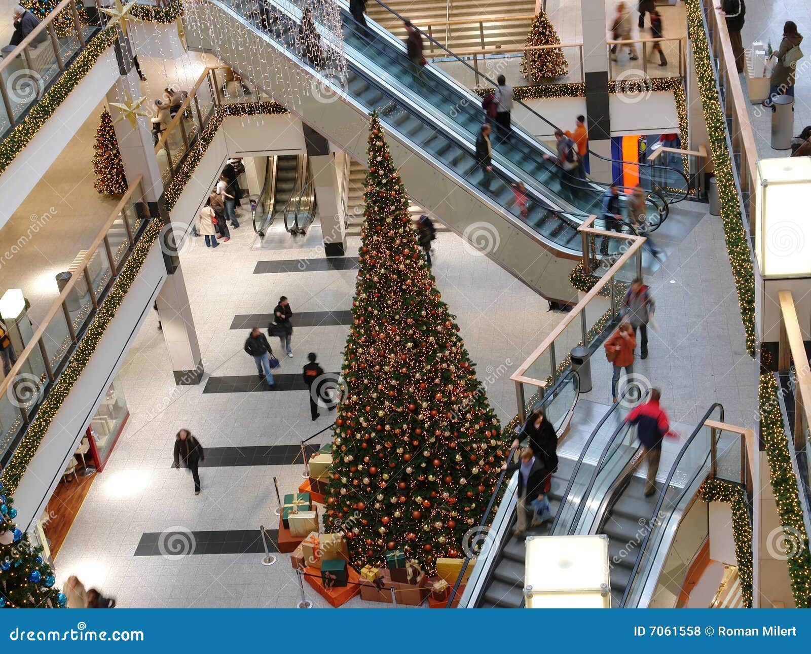 Christmas shopping center stock photo. Image of buying - 7061558