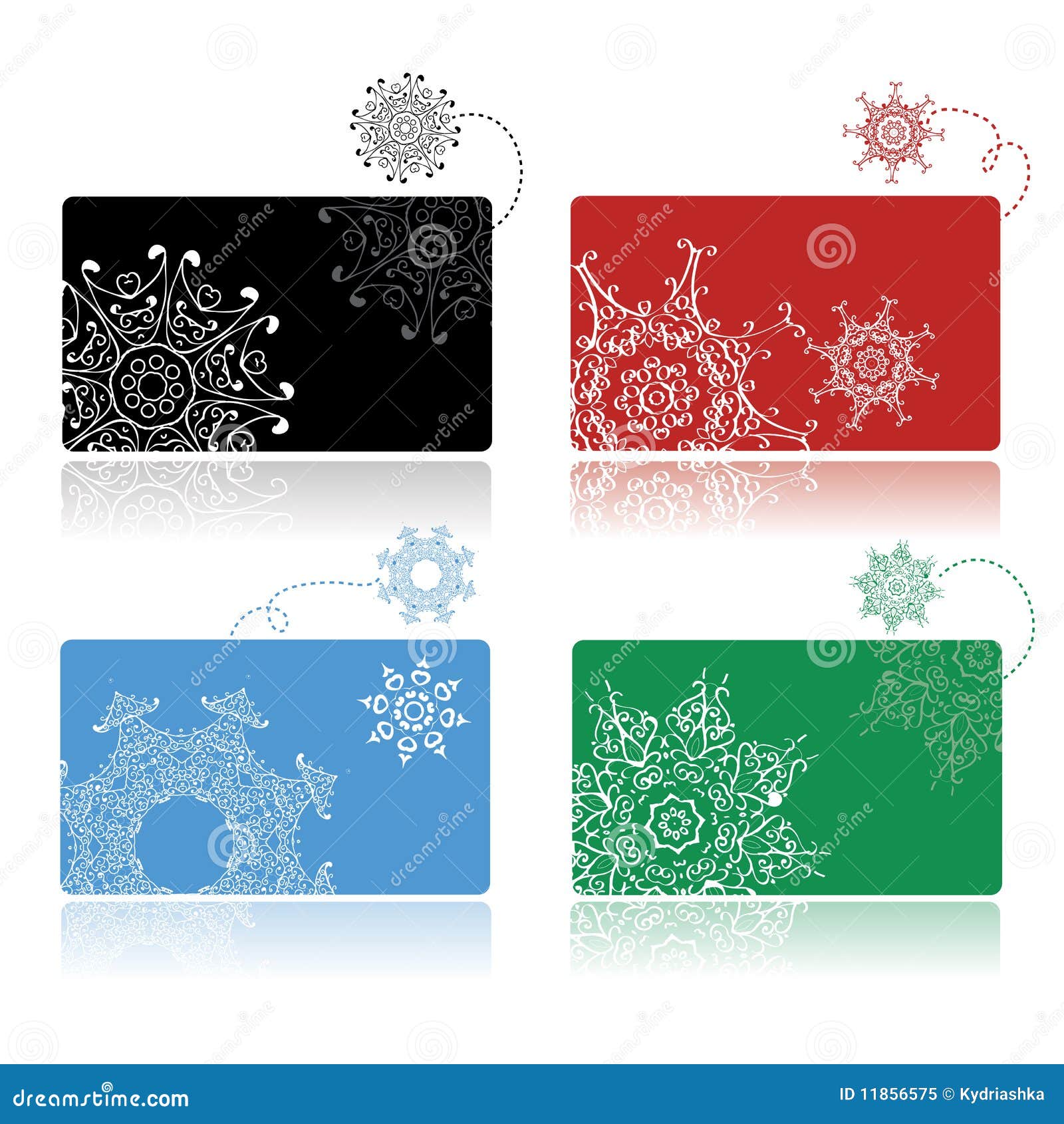 Christmas Shopping, Set of Credit Cards Stock Vector - Illustration of ...