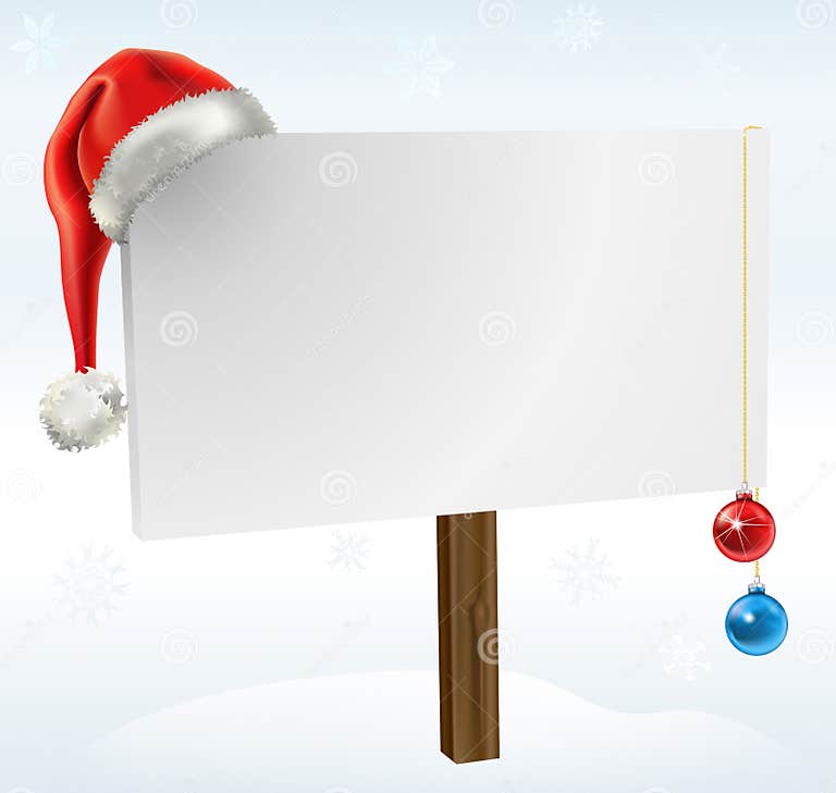 A christmas sign stock vector. Illustration of claus - 16276794