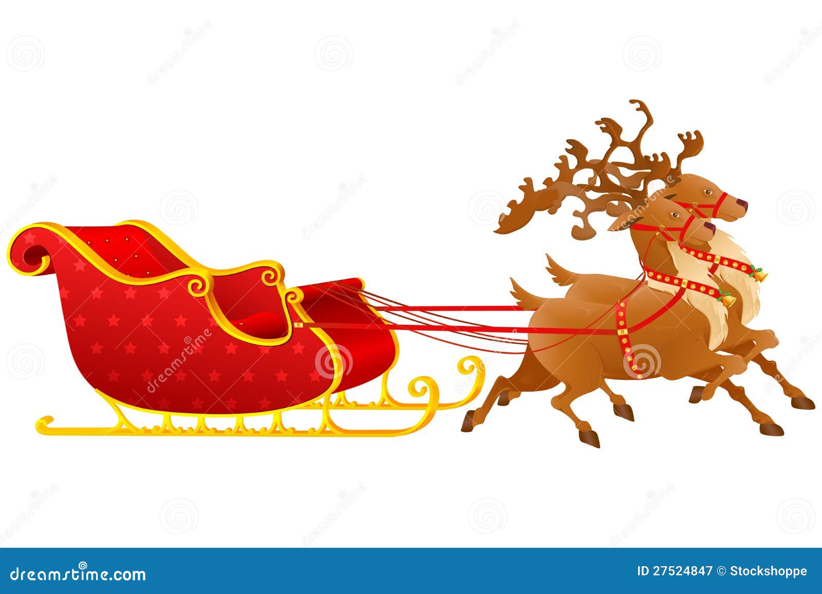 Christmas Sledge stock vector. Illustration of greeting - 27524847