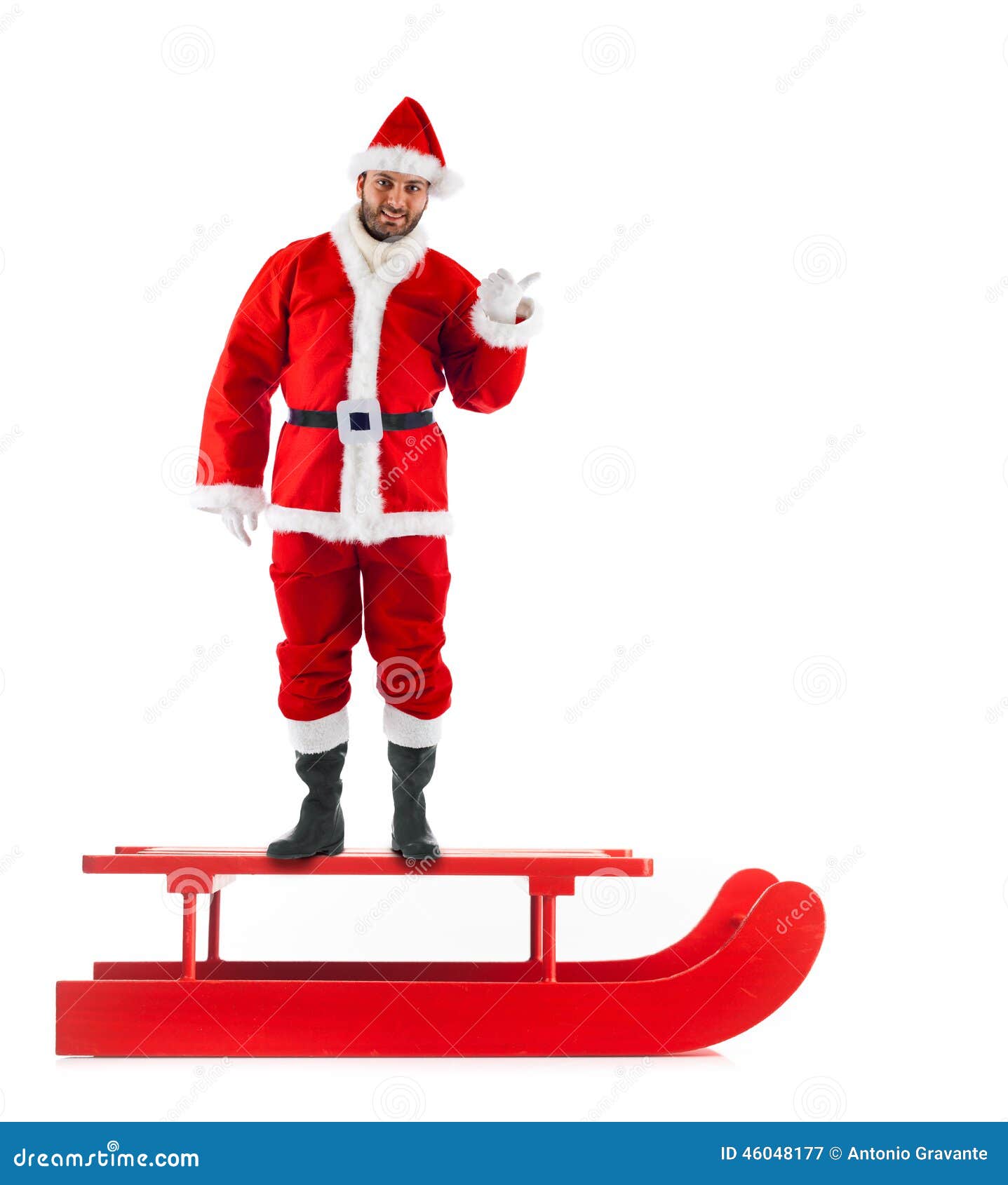 Christmas Sledge with Santa Claus Stock Image - Image of sleigh, season ...
