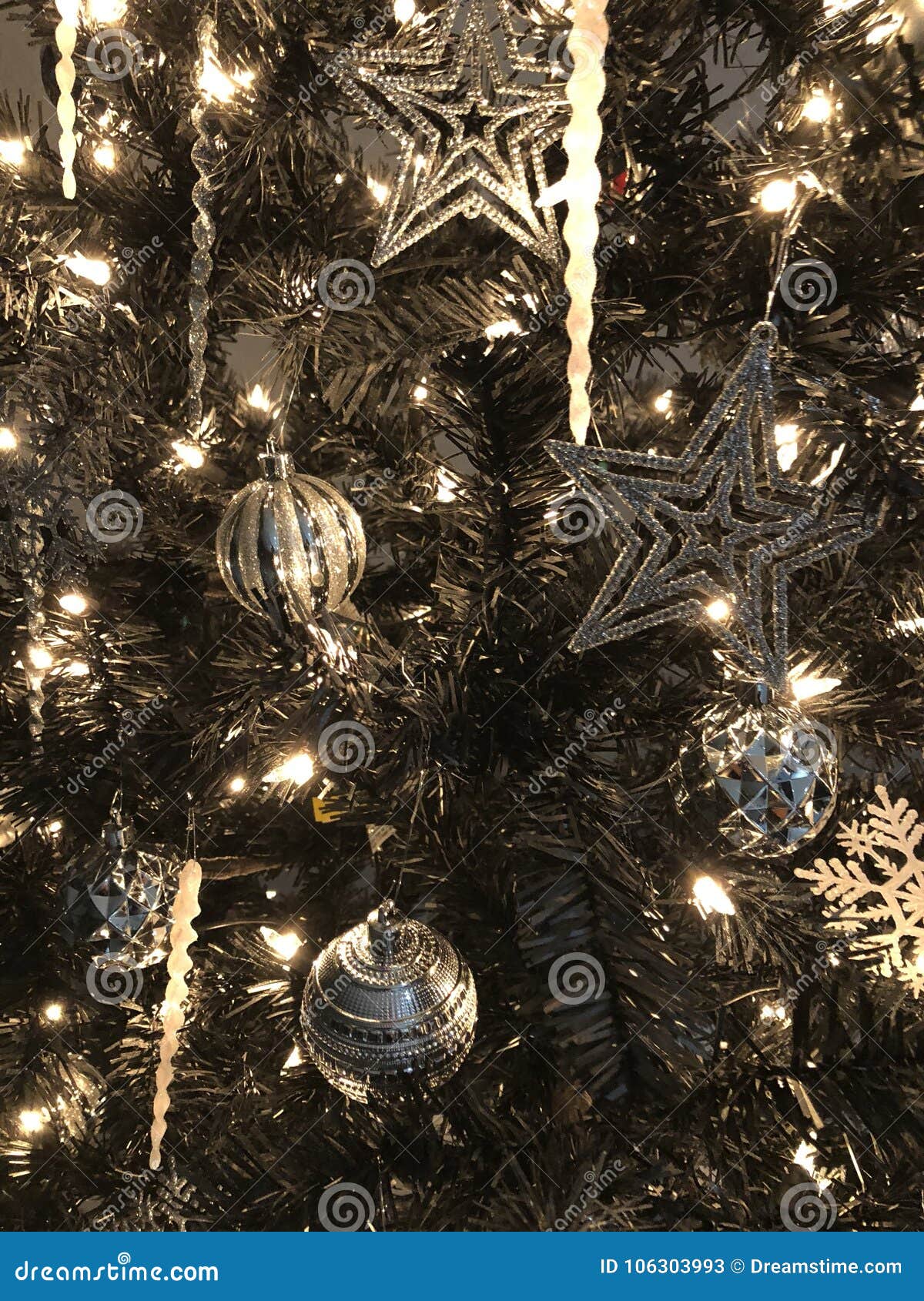 Christmas Sliver Tree stock image. Image of sliver, tree - 106303993