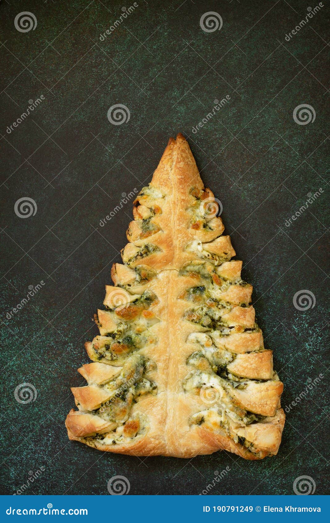 Christmas Snack Menu. Pizza Christmas Tree with Mozzarella Stock Image ...