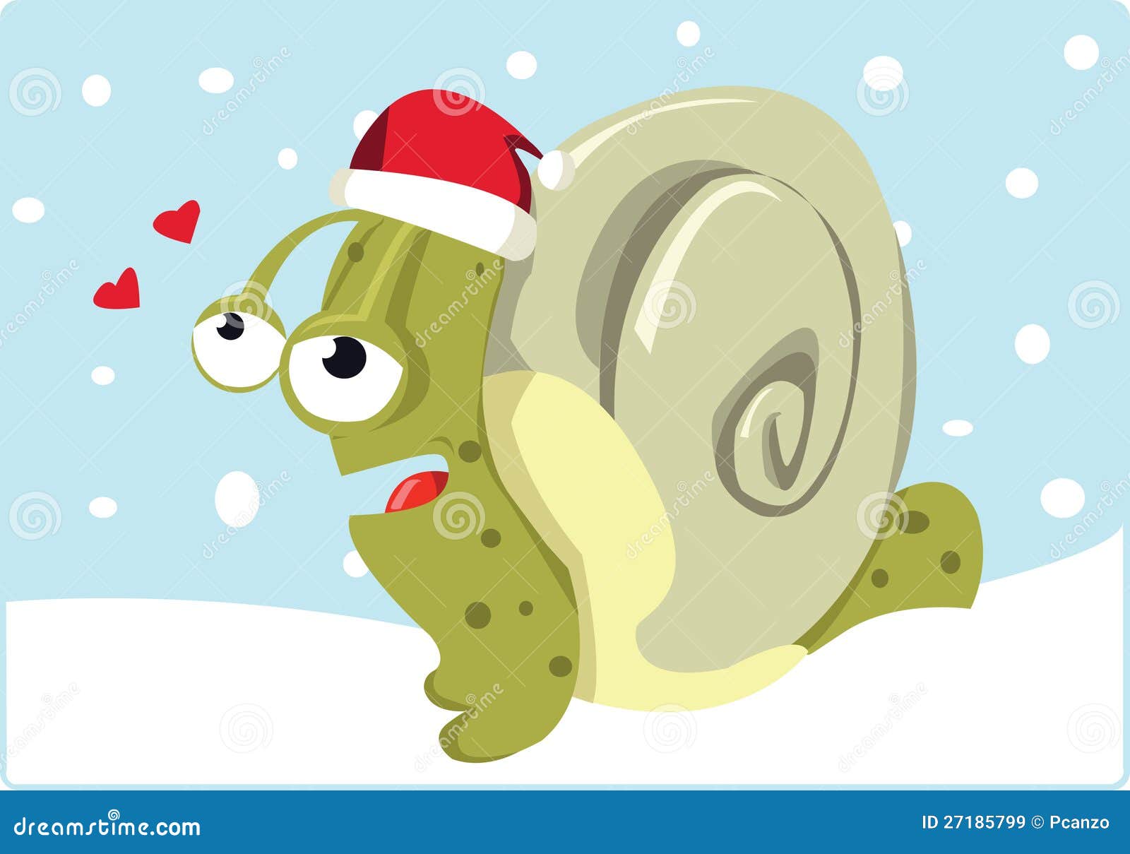 Christmas Snail stock vector. Illustration of heart, happiness - 27185799