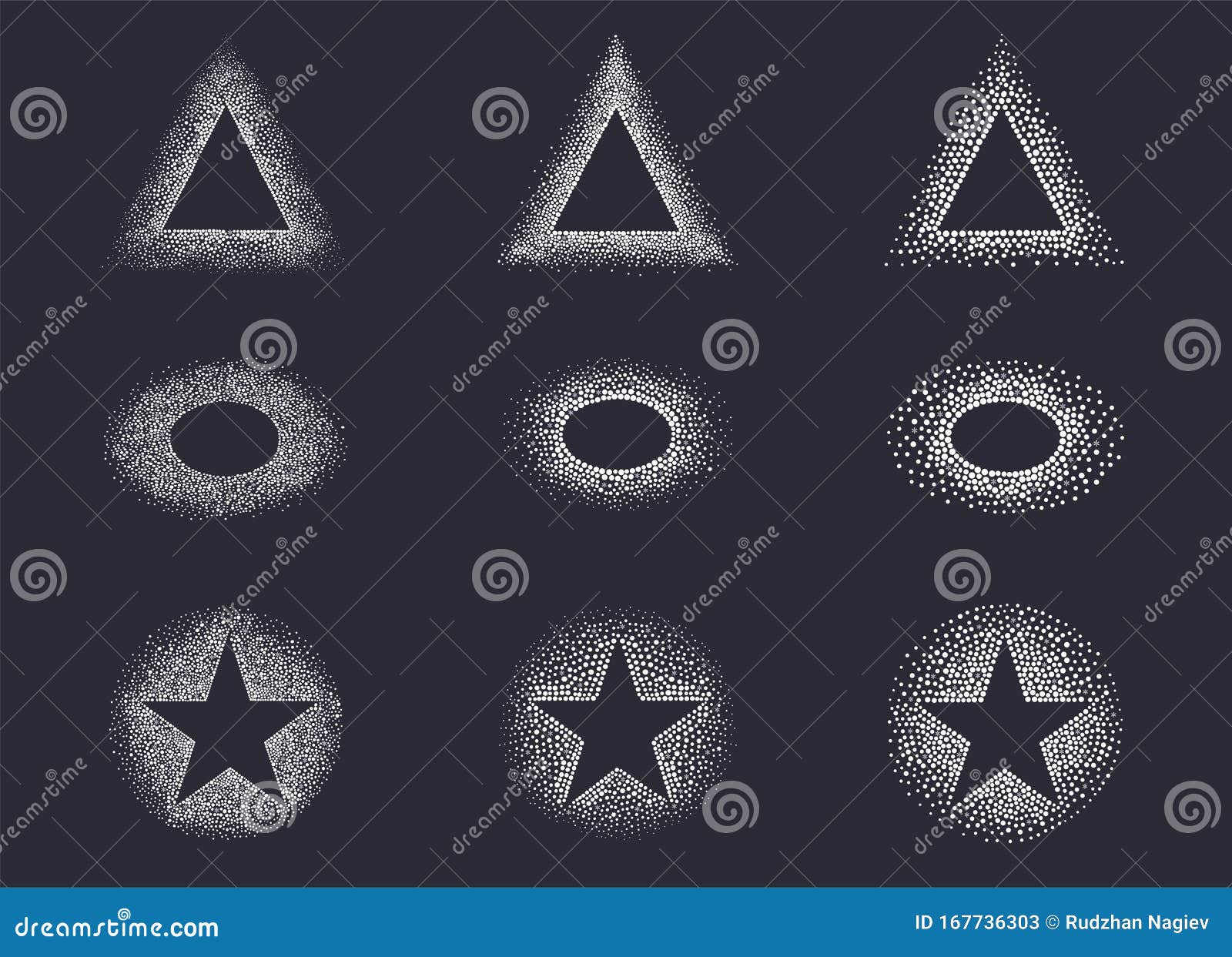 Christmas Snow Frames in Assorted Shapes Stock Vector - Illustration of ...