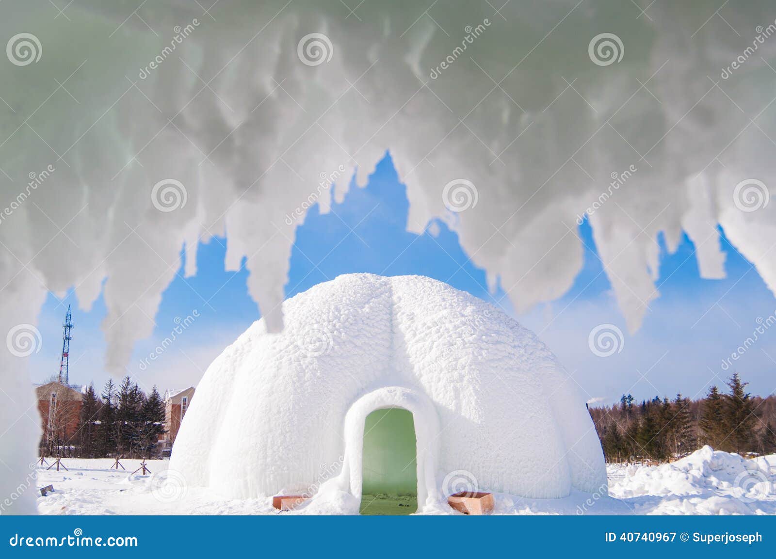 Christmas snow house stock image. Image of tree, house - 40740967