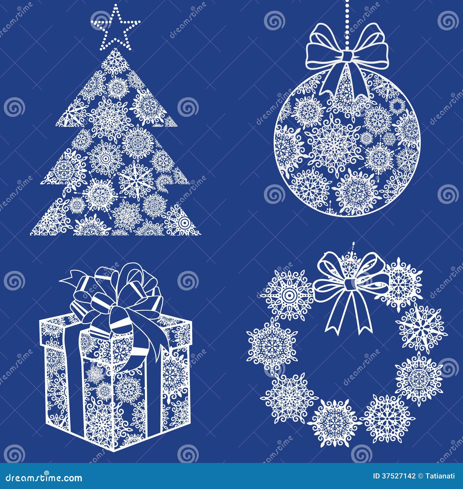 Christmas snow set stock vector. Illustration of holiday - 37527142