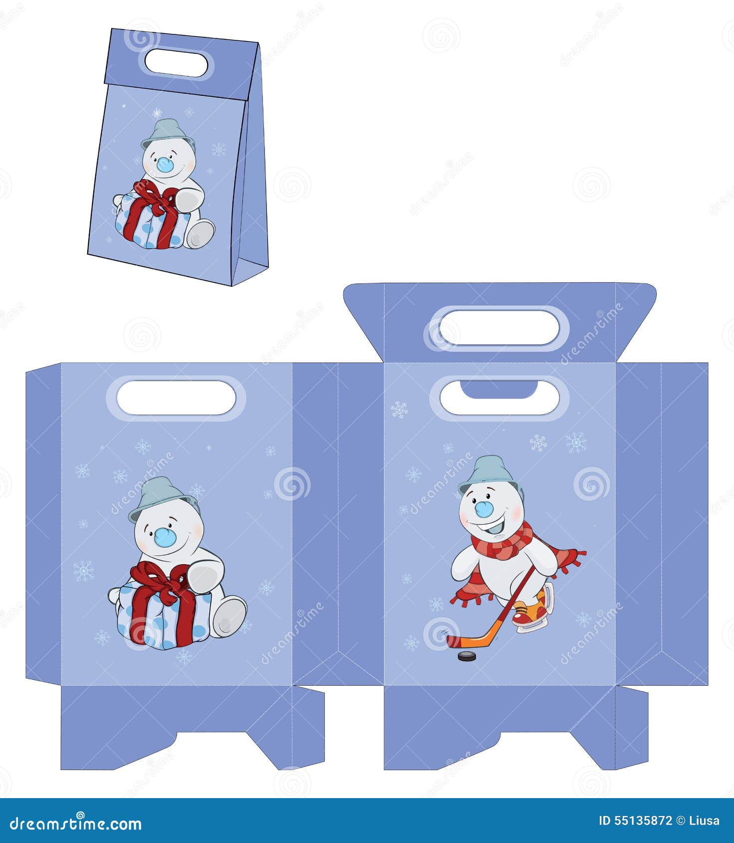 Christmas Snowball. Handbags Packages Pattern Stock Vector ...