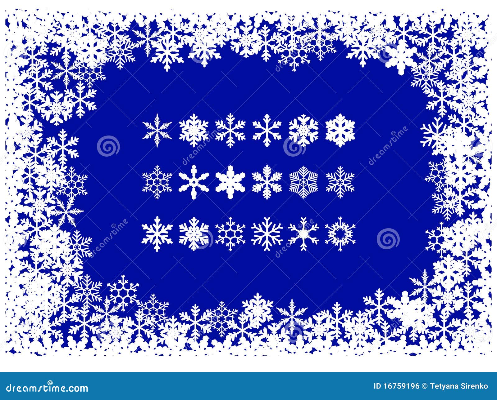 Christmas snowflake frame stock vector. Illustration of copy - 16759196