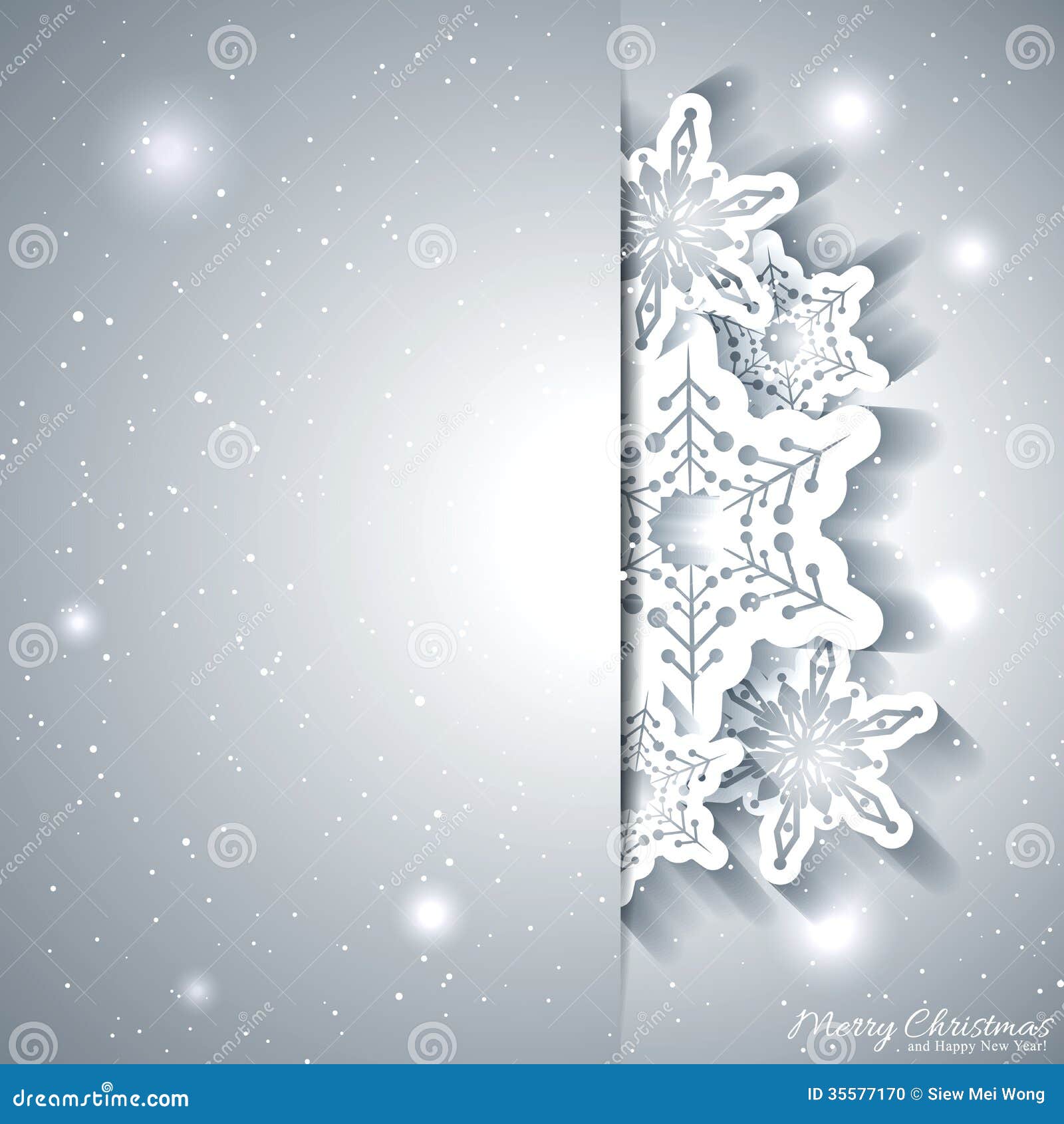 Christmas Snowflake Greeting Card Stock Vector - Illustration of vector ...