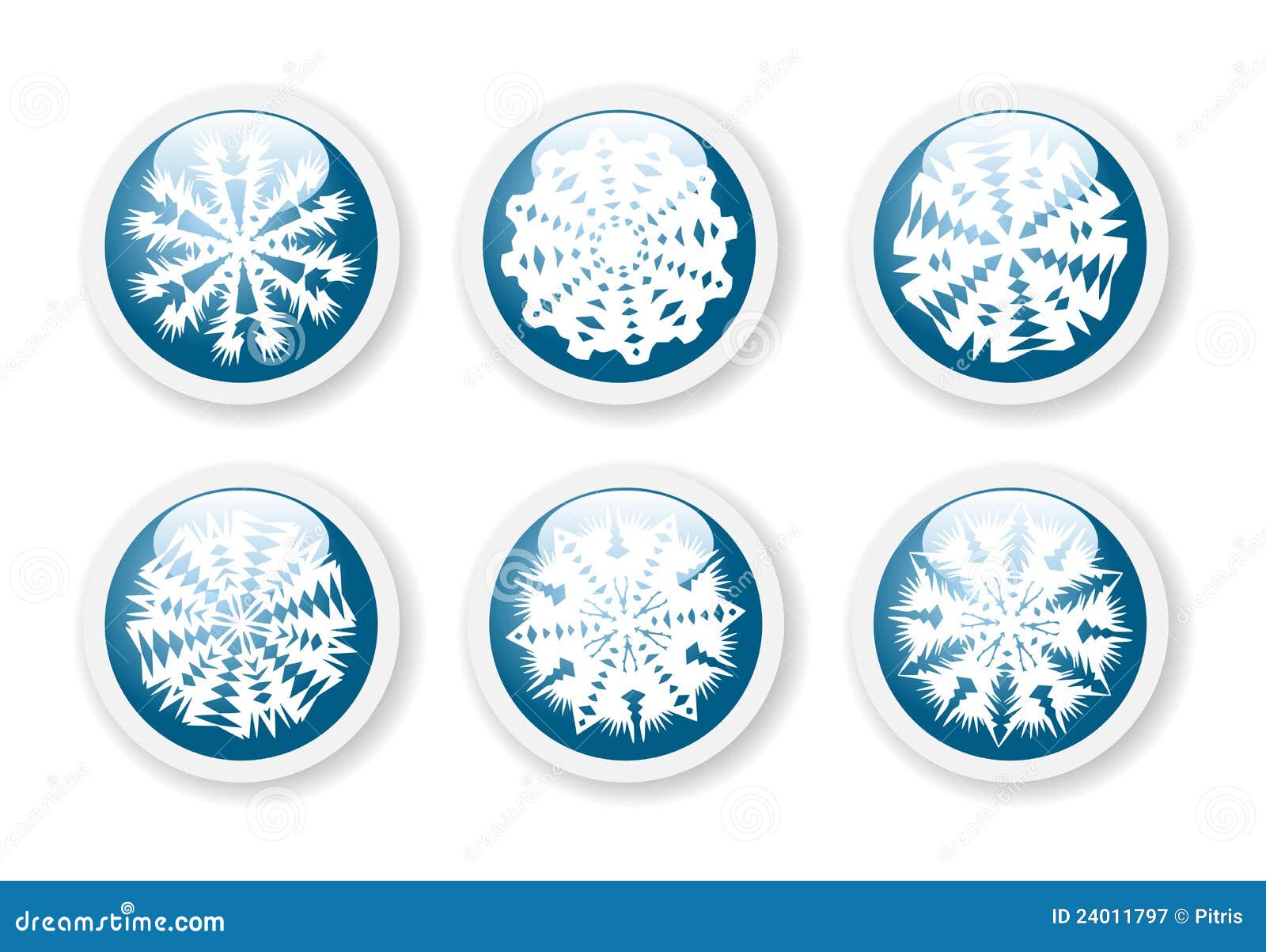 Christmas Snowflake Stickers Stock Vector - Illustration of shape ...