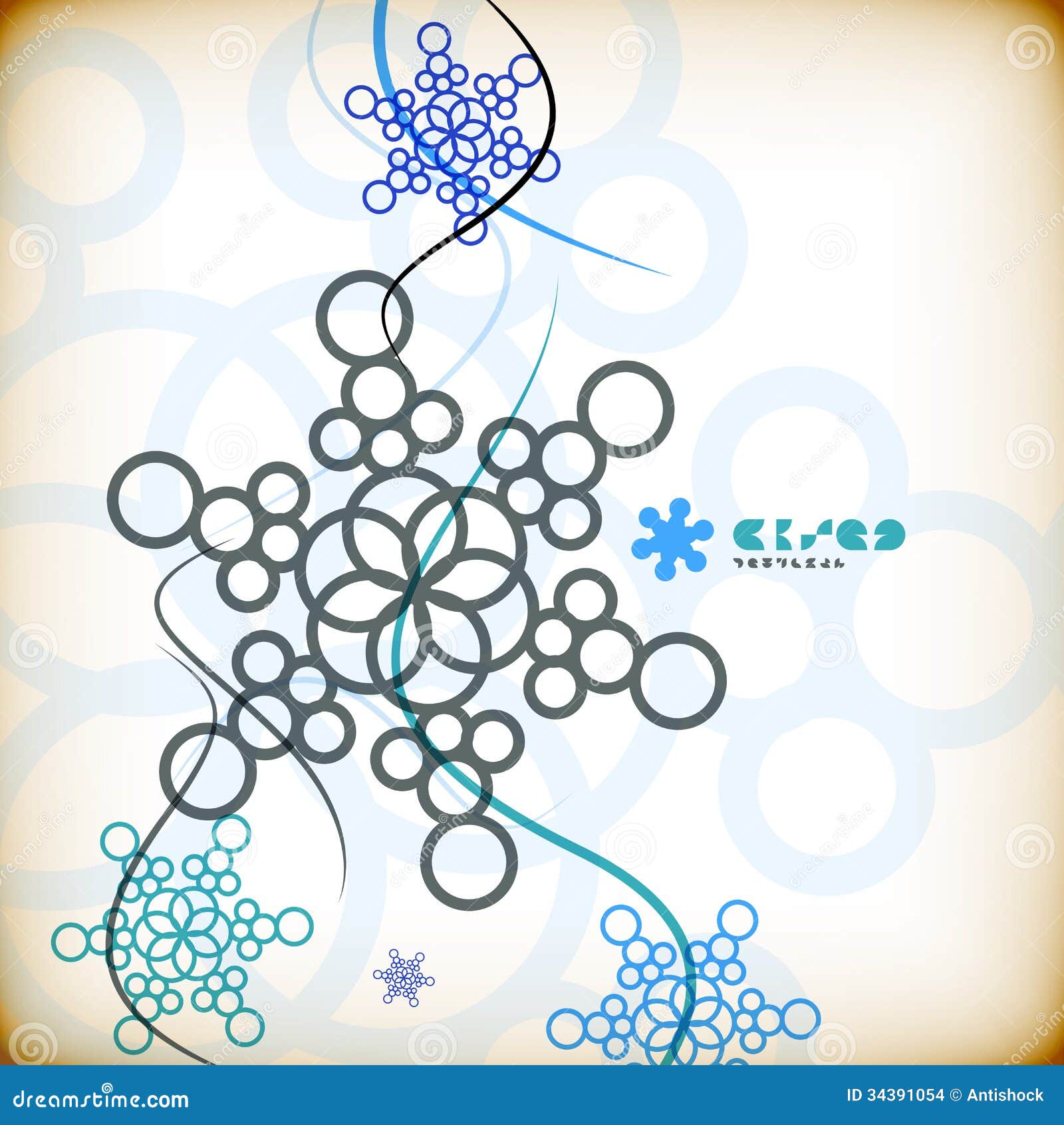 Christmas Snowflakes Abstract Background Stock Vector - Illustration of ...