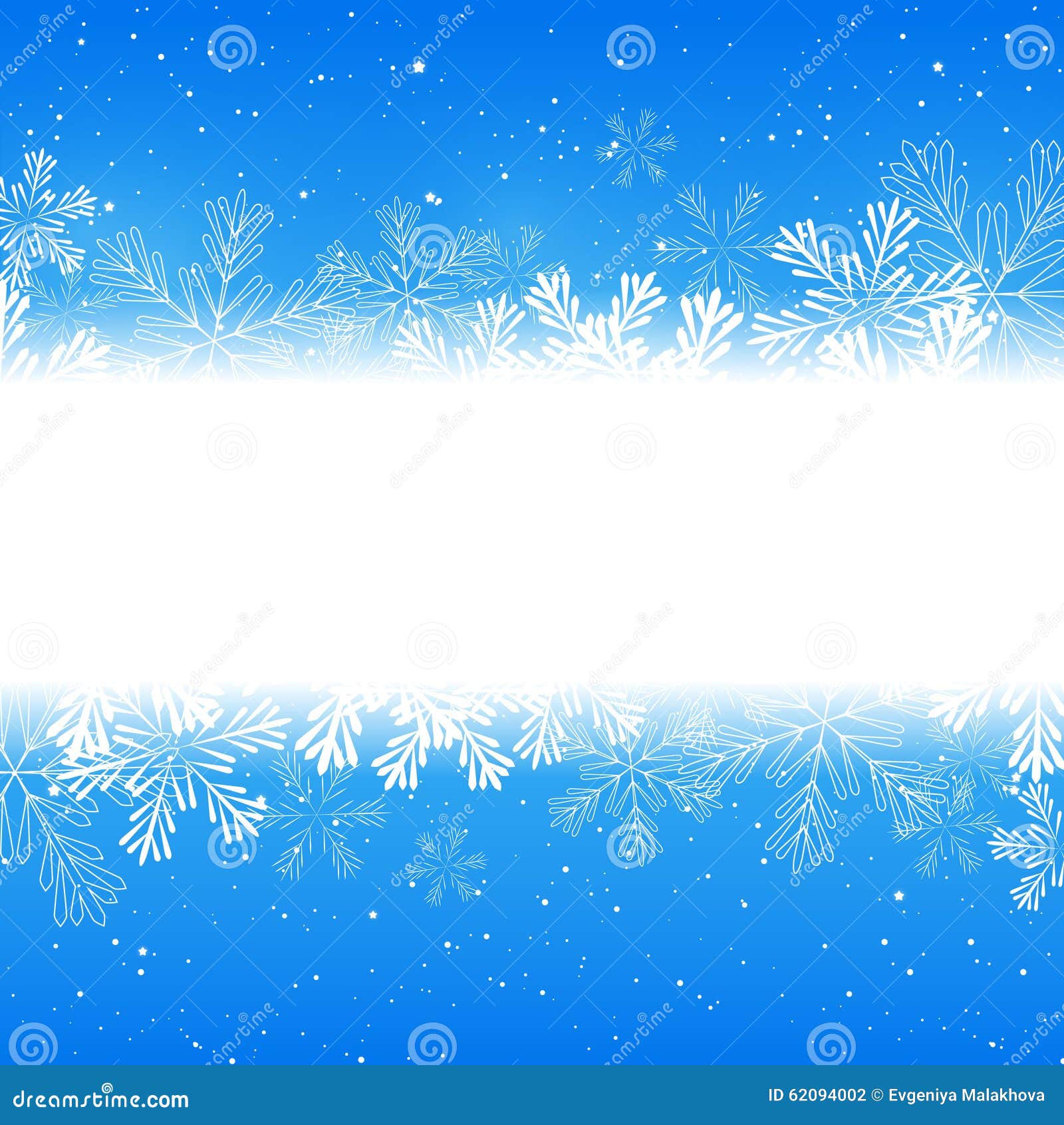 Christmas Snowflakes Border Stock Illustration - Illustration of happy ...