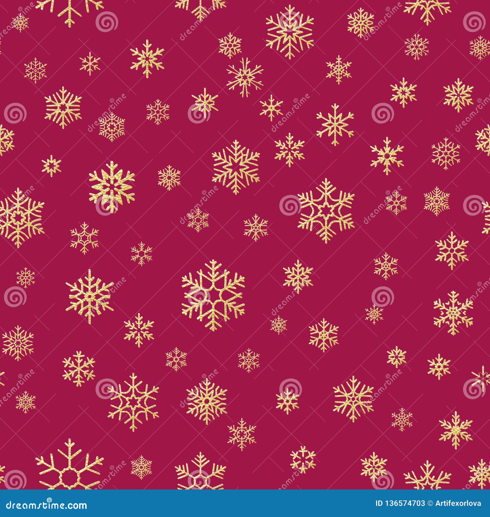 Christmas Snowflakes Seamless Repeating Pattern Background. EPS 10 ...