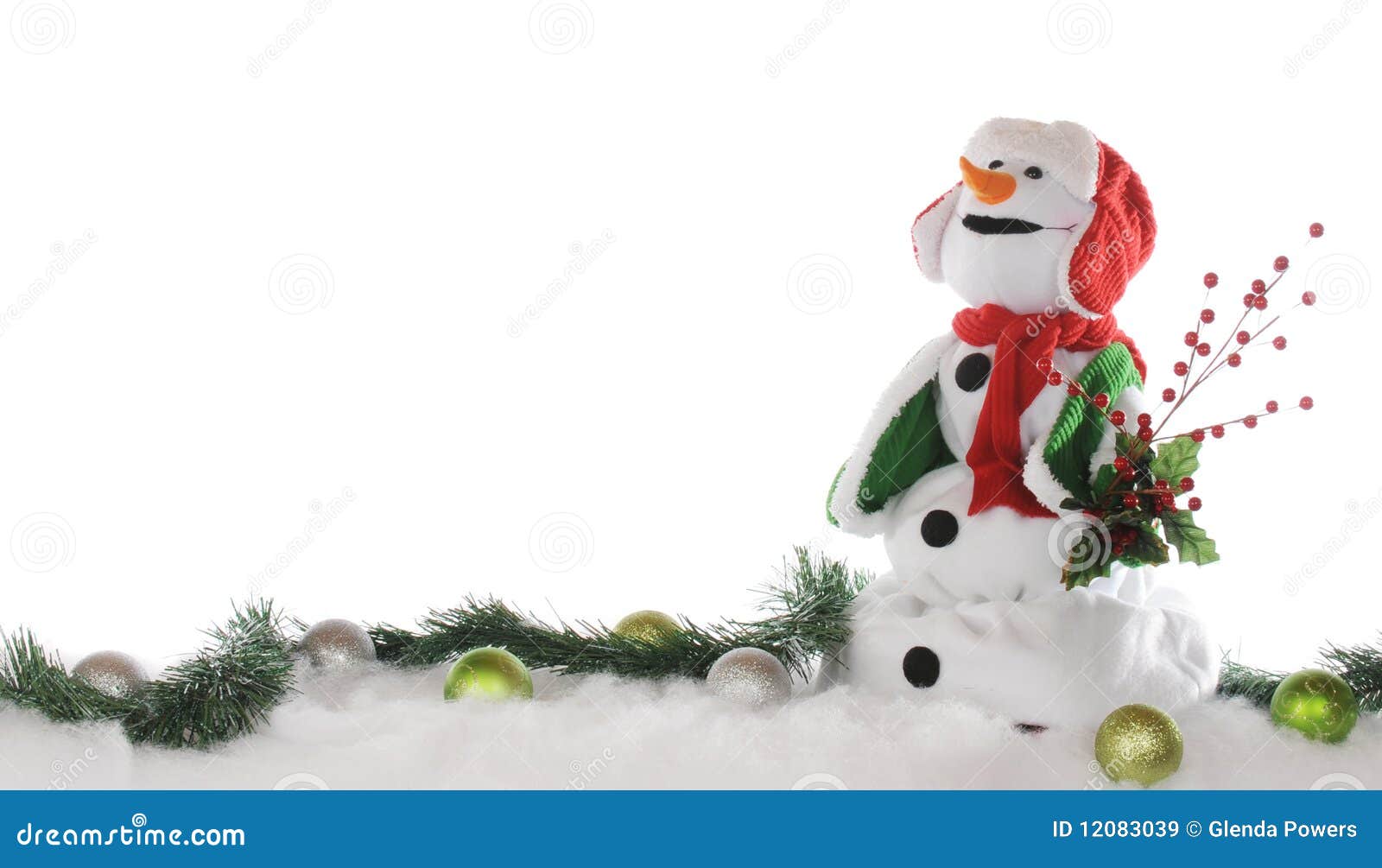 Christmas Snowman Border stock image. Image of scarf - 12083039