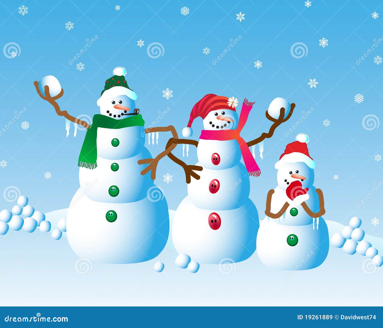 Christmas Snowman Fun stock vector. Illustration of winter - 19261889