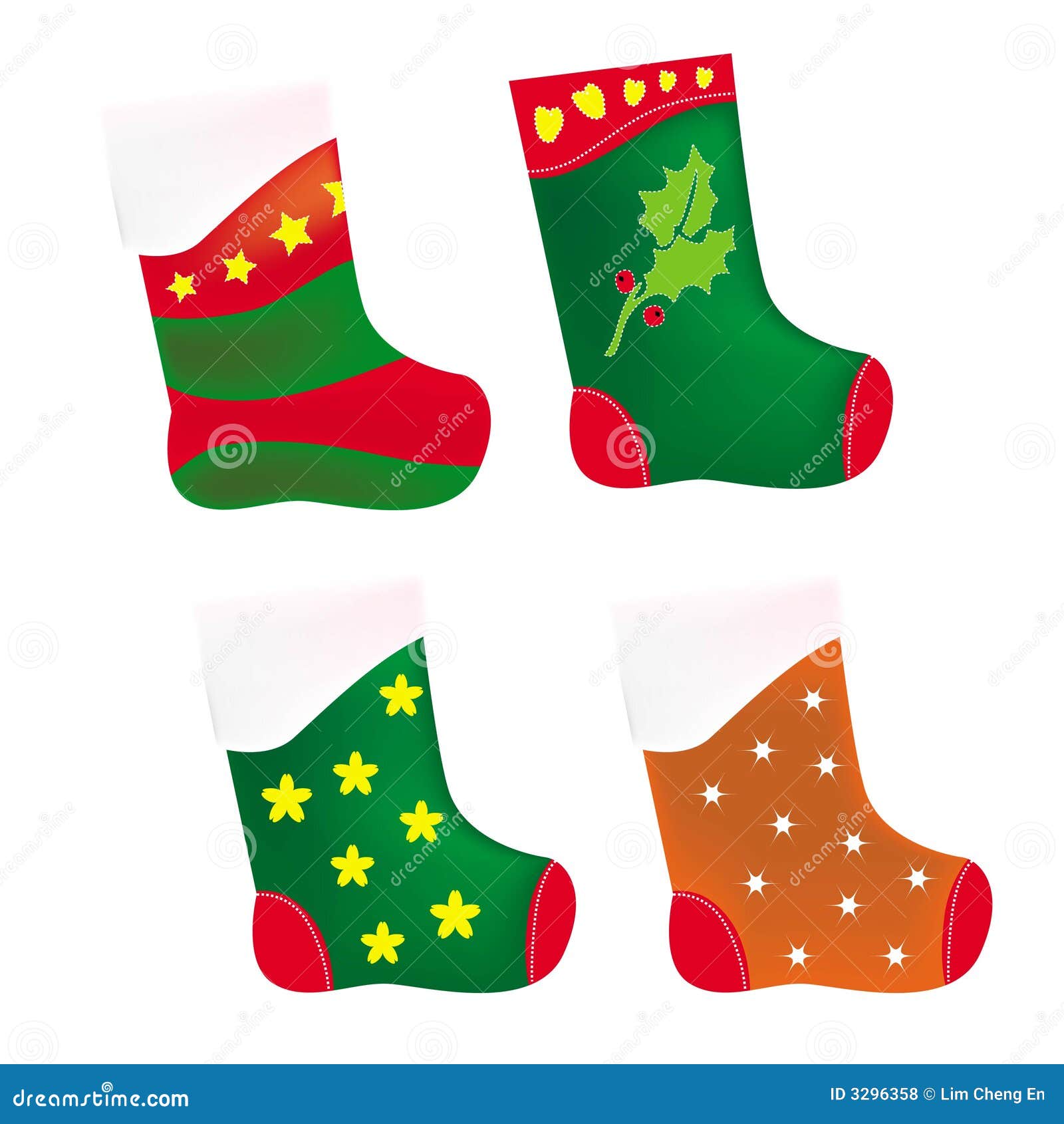 Christmas socking stock vector. Illustration of shape - 3296358