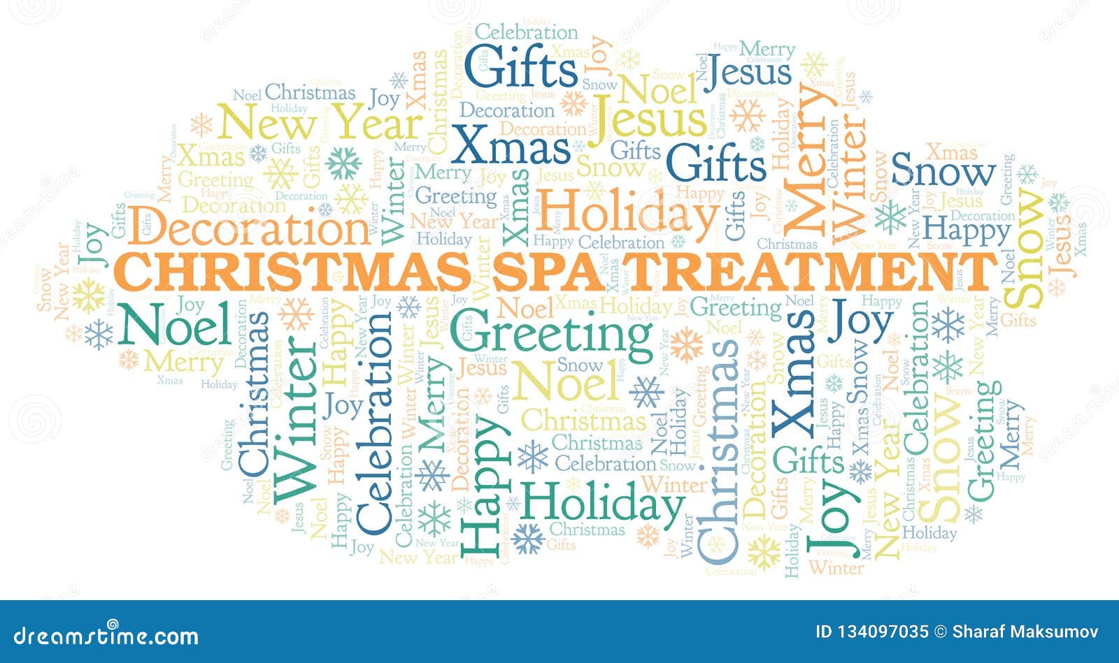 Christmas Spa Treatment Word Cloud Stock Illustration - Illustration of ...