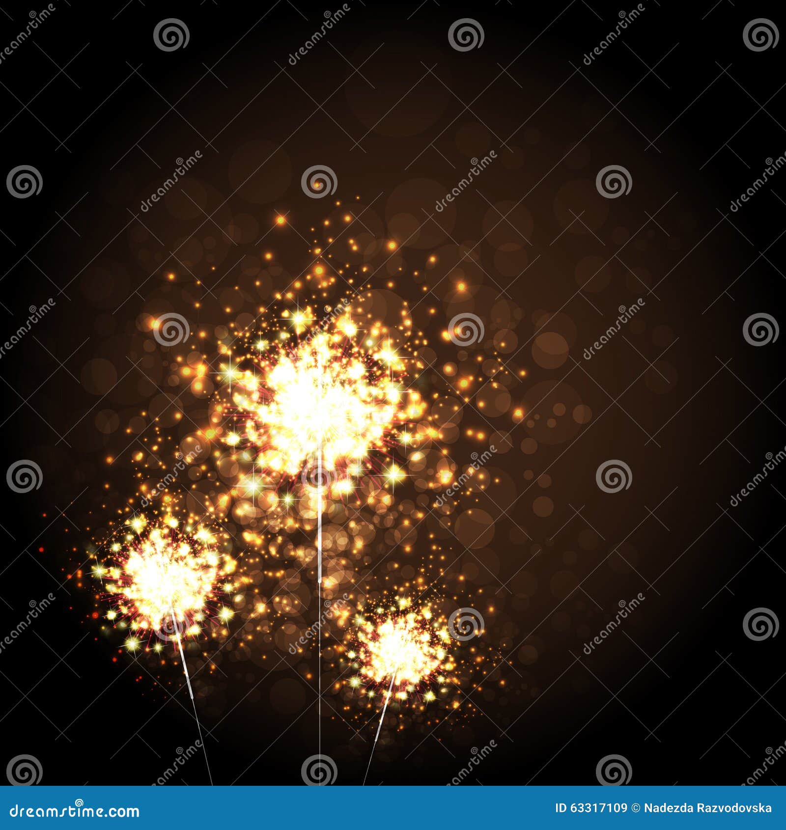 Sparkler. Bright Sparks. Sketch. Vector Illustration. Outline On An ...