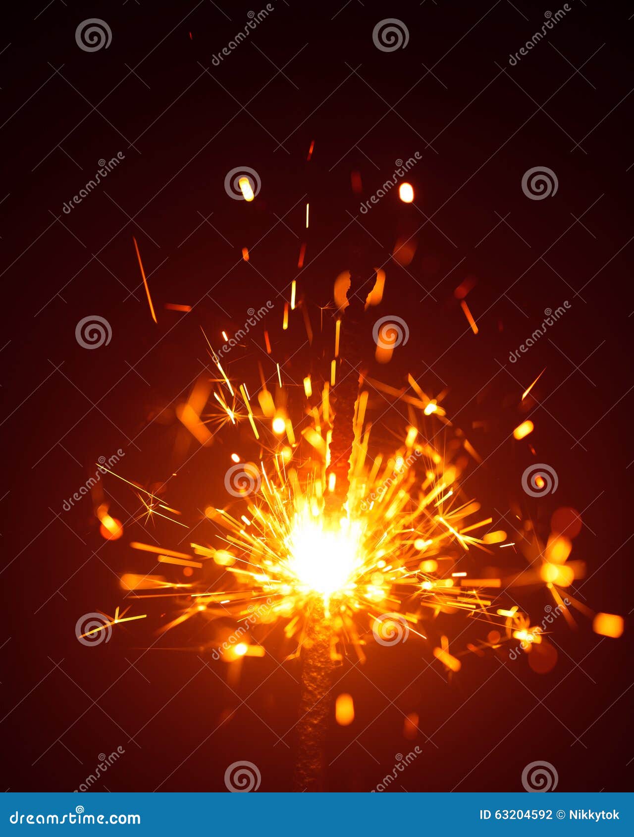 Christmas Sparkler in Haze with Light Stock Photo - Image of particles ...