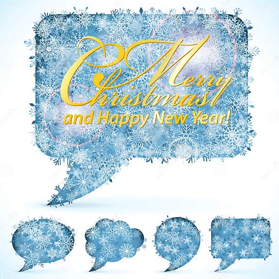 Christmas Speech Bubbles stock vector. Illustration of comment - 27425843