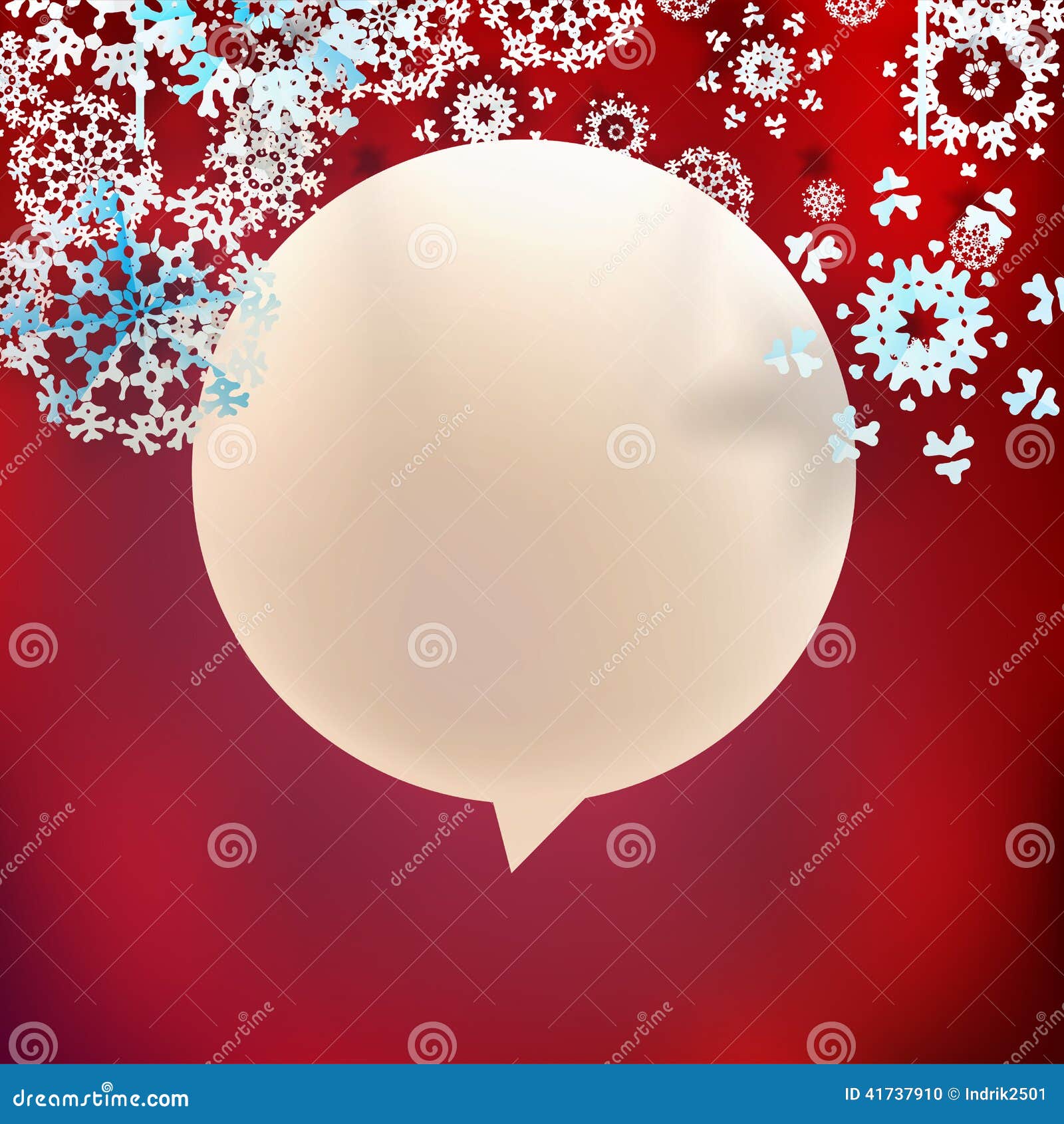 Christmas Speech Bubbles with Snowflakes. EPS10 Stock Vector ...