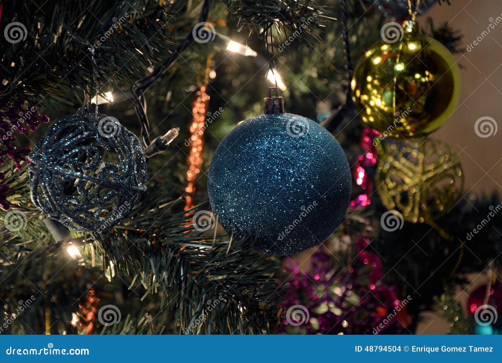 Christmas spheres stock photo. Image of decorations, close - 48794504