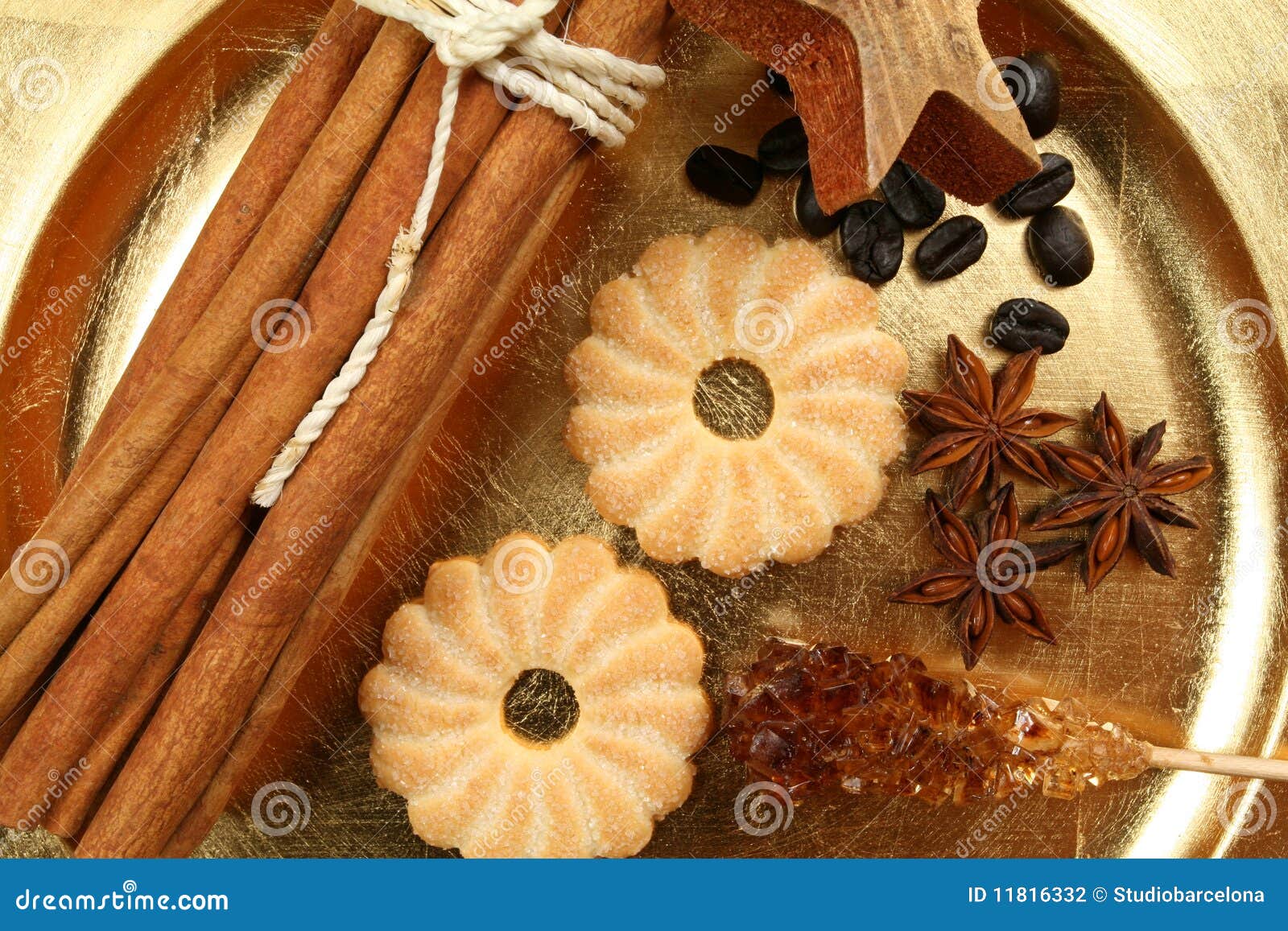 Christmas Spices and Sweets Stock Photo - Image of golden, aniseed ...