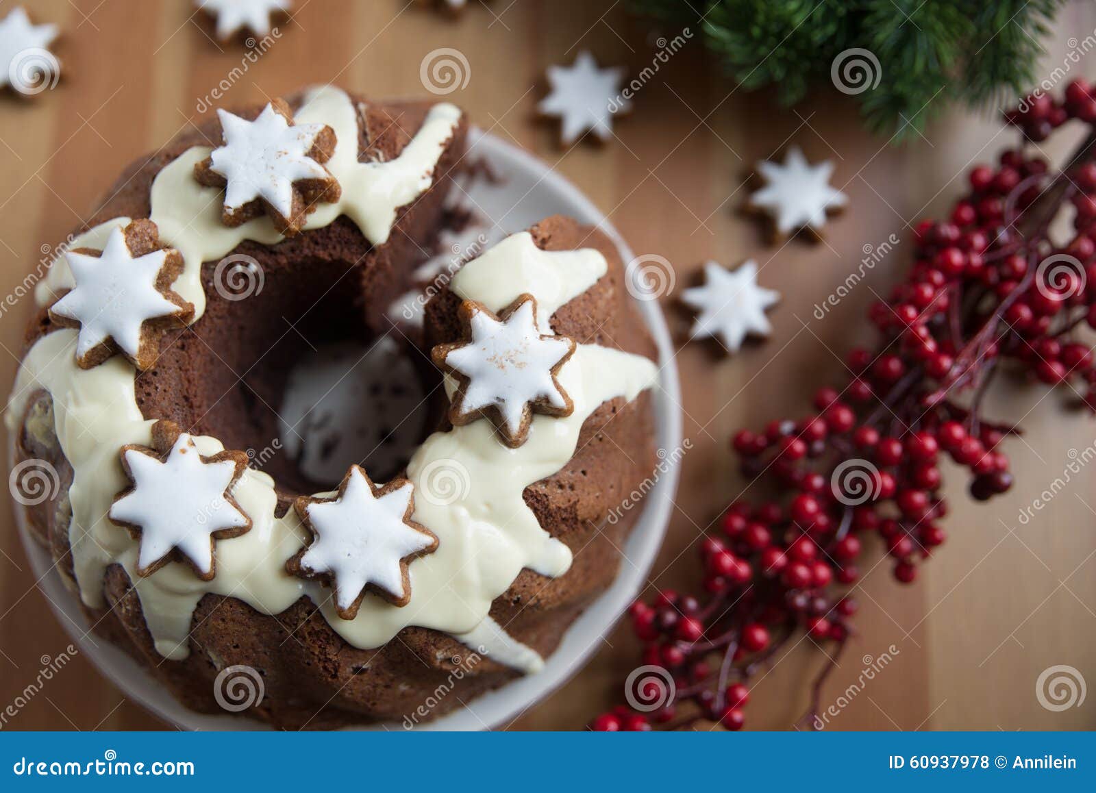 Christmas Sponge Cake stock photo. Image of ornament - 60937978