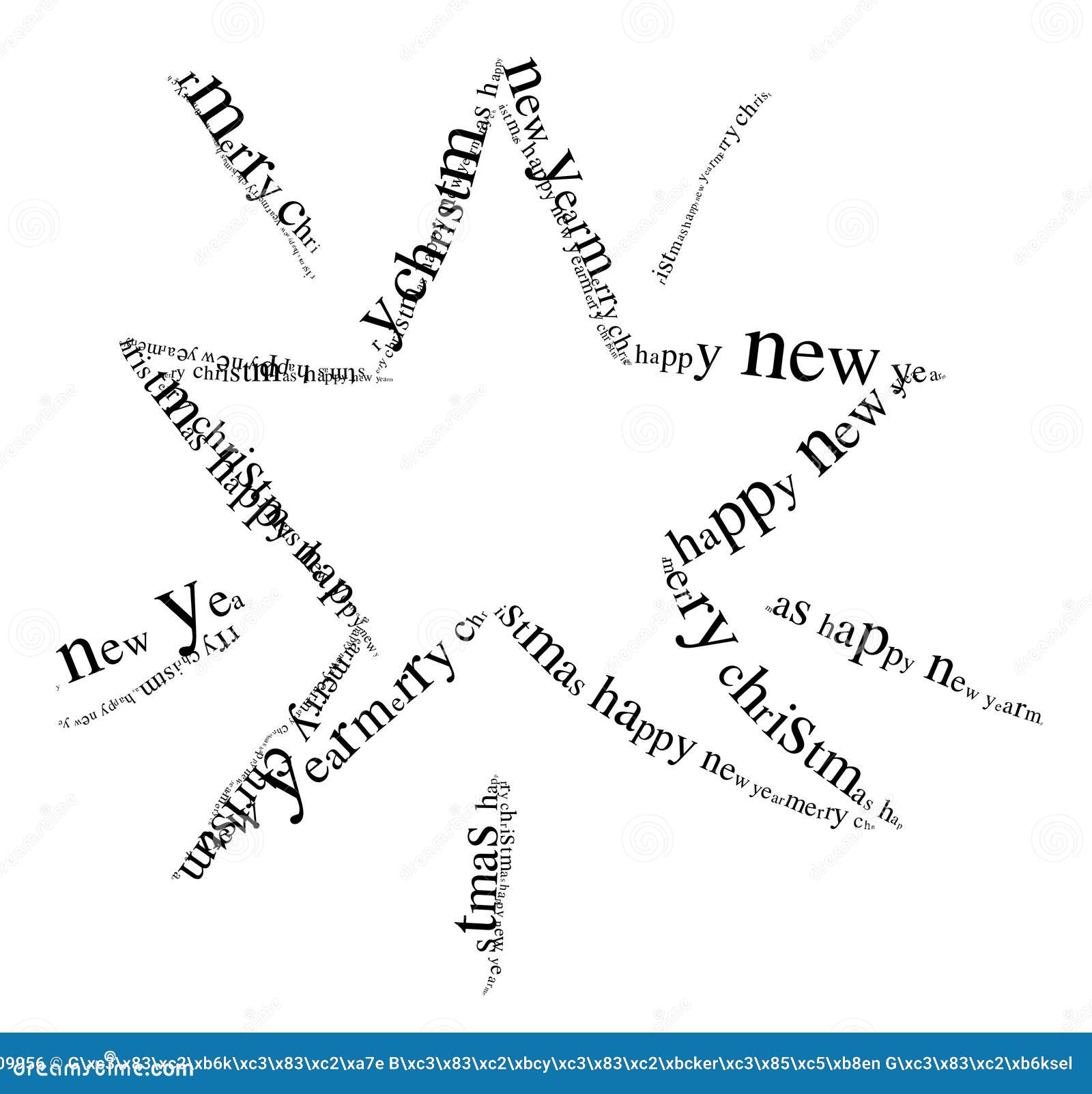 Christmas star stock vector. Illustration of word, typography - 1509956