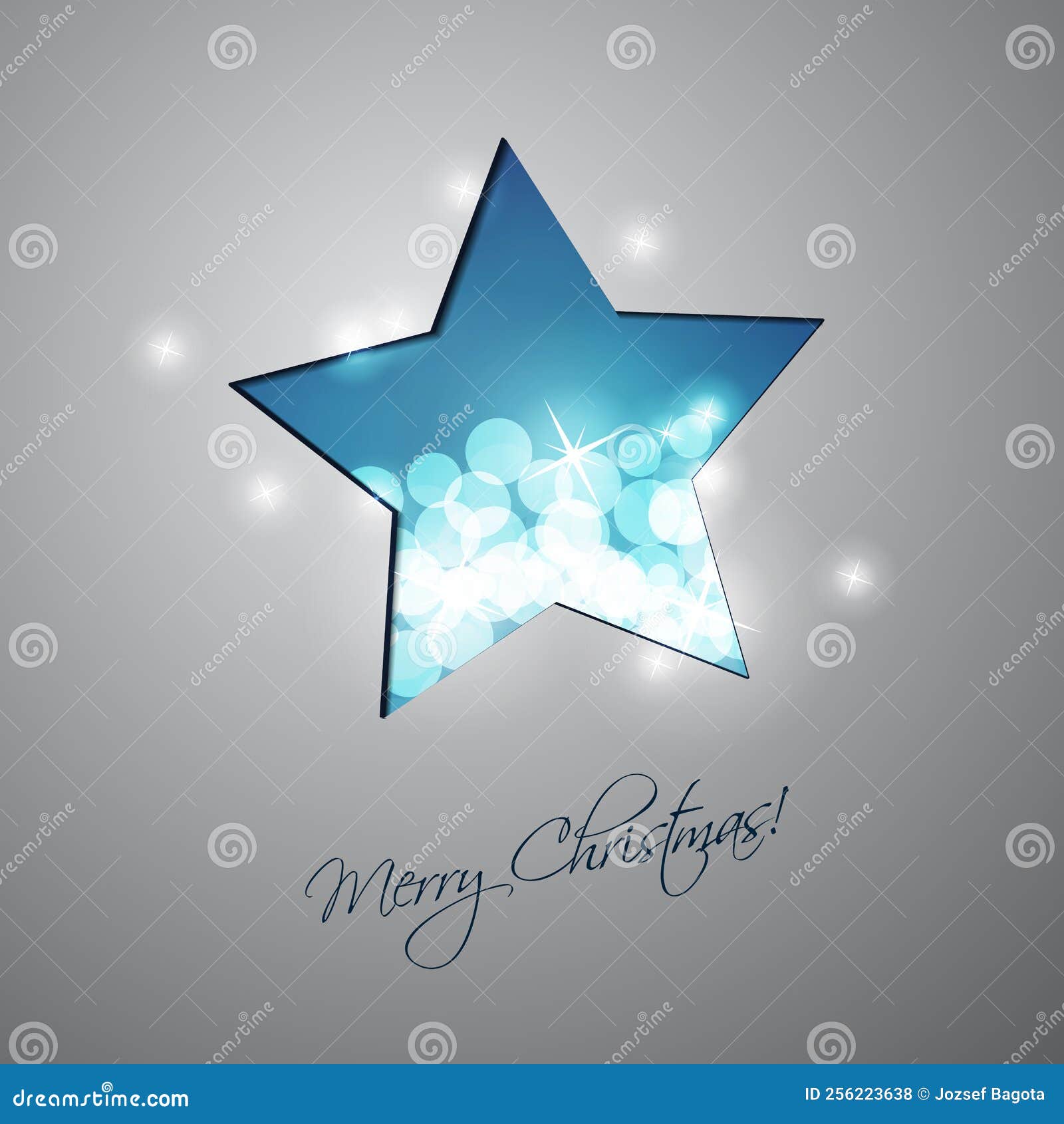 Christmas Star Background - Gift Card Template Design Stock Vector ...