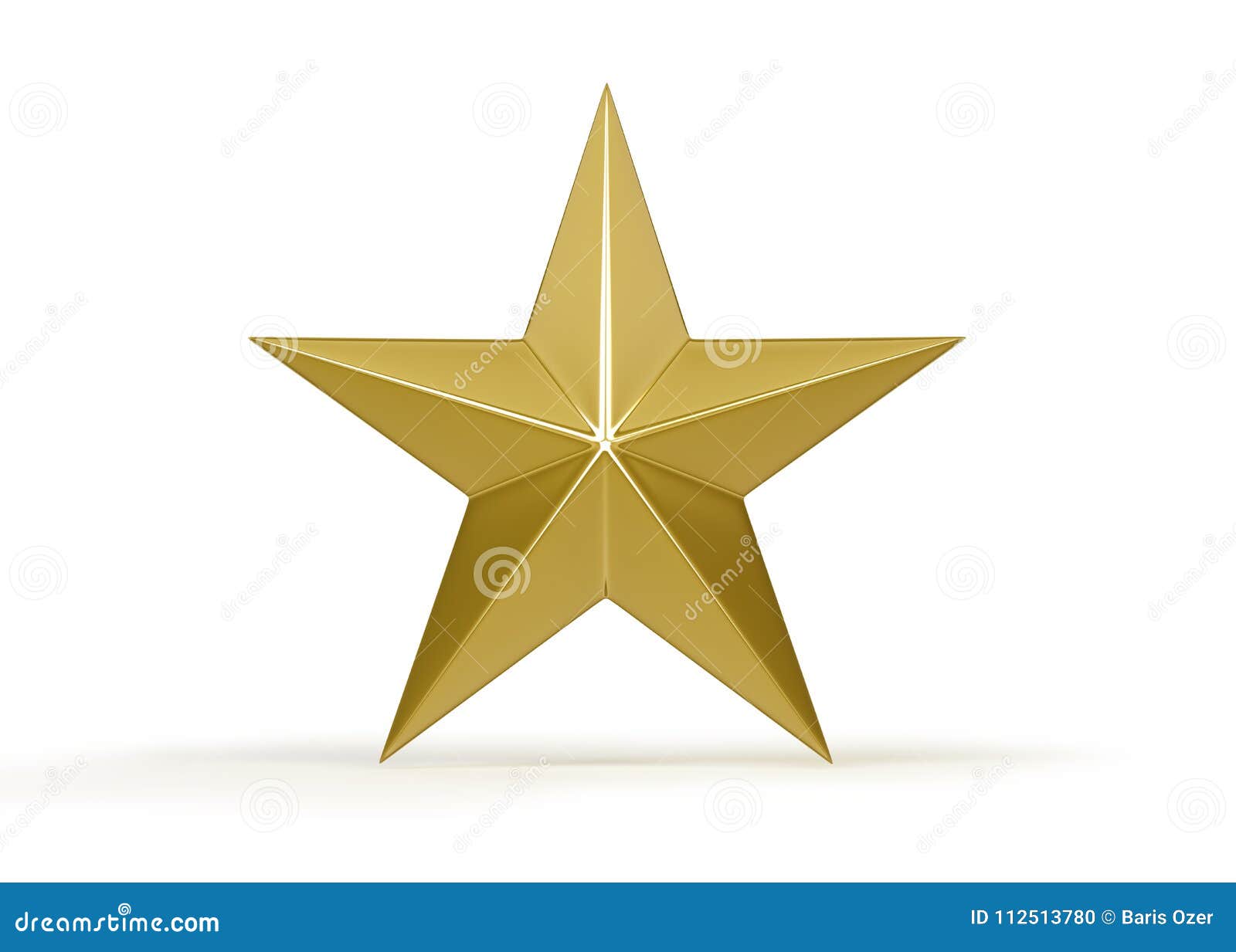 Christmas Star 3d Rendering on White Stock Illustration - Illustration ...