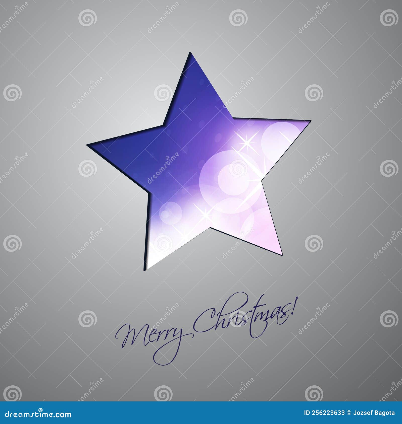 Christmas Star Gift Card Template Design Stock Vector - Illustration of ...