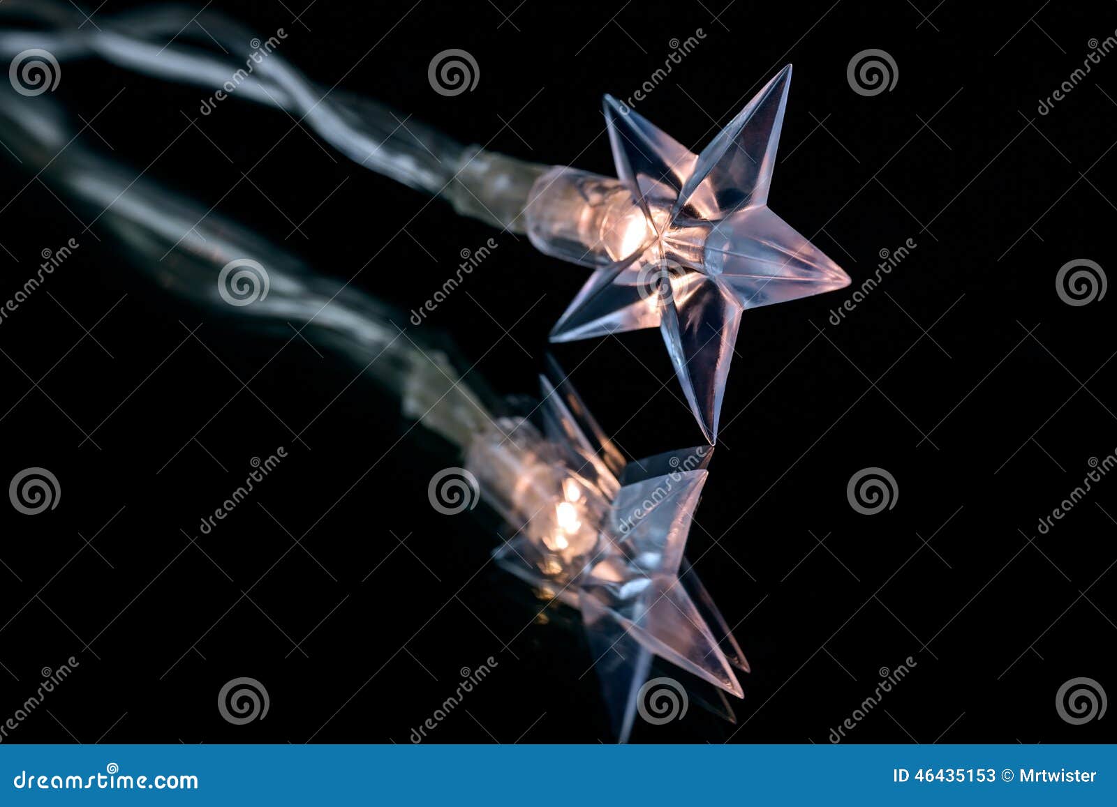 Christmas Star Lights Reflection Stock Image - Image of abstract ...
