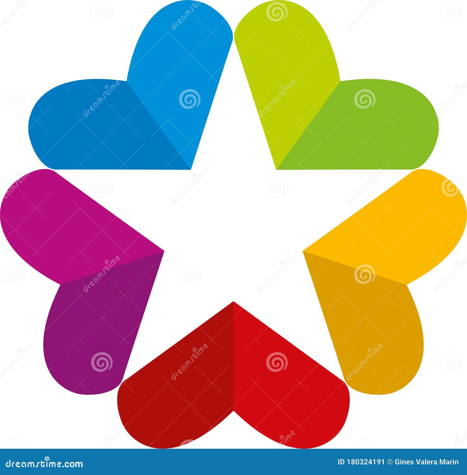 Christmas Star. Negative Space Rounded by Bright Colors Stock Vector ...
