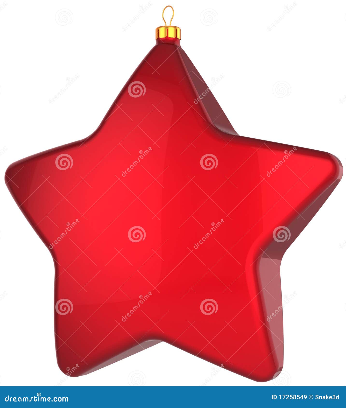 Christmas Star Shape Bauble Total Red Stock Illustration - Illustration ...