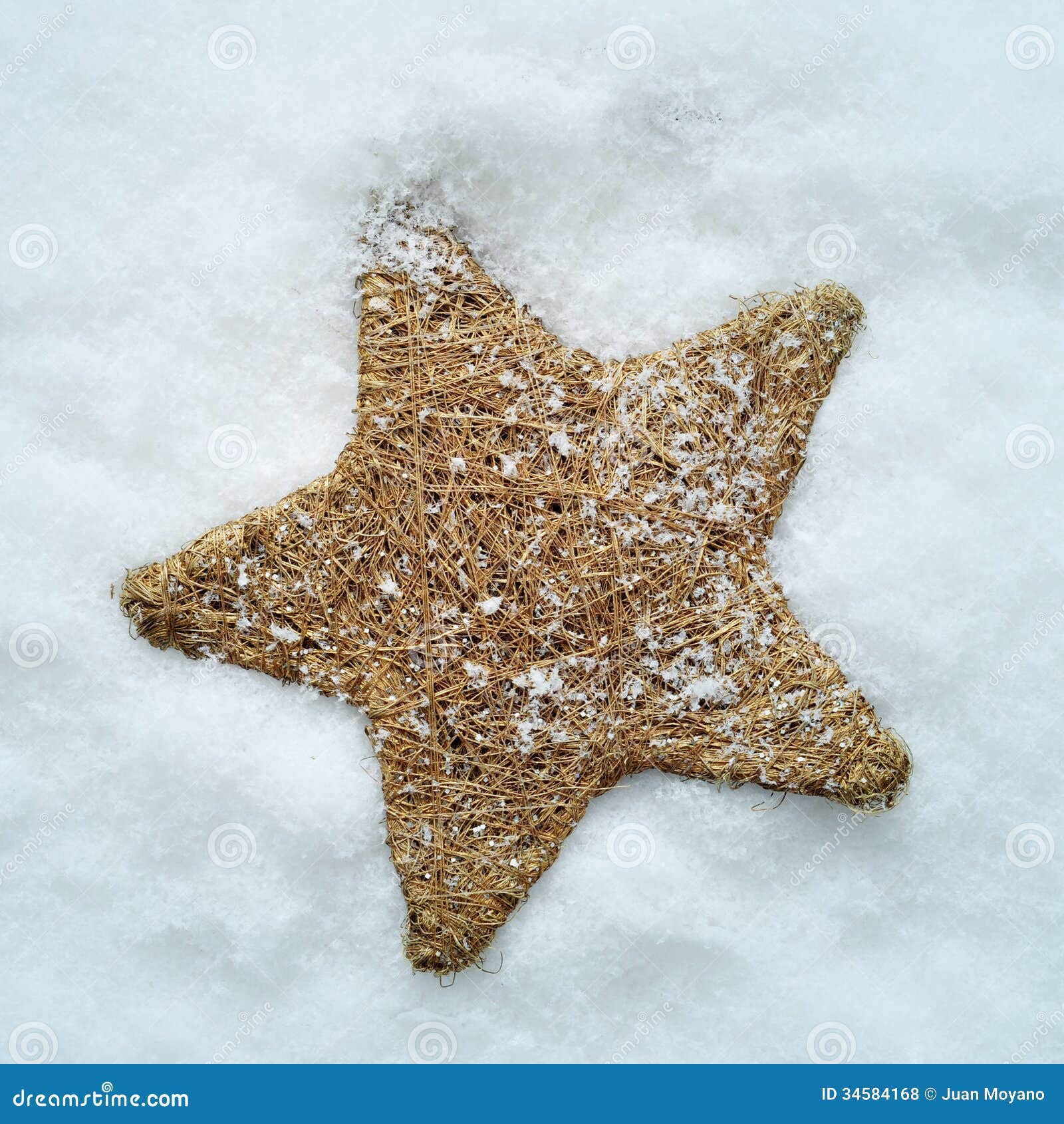 Christmas star on the snow stock photo. Image of festive - 34584168