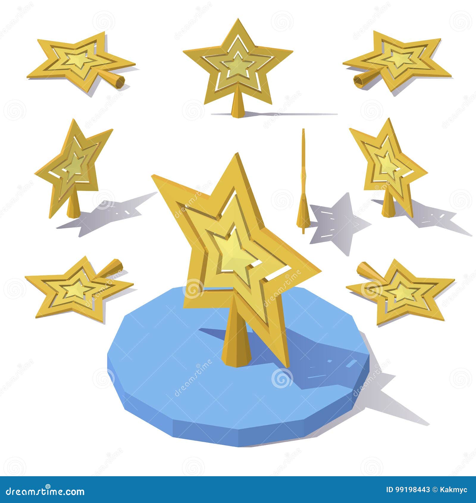 Christmas Star tree topper stock vector. Illustration of celebration ...