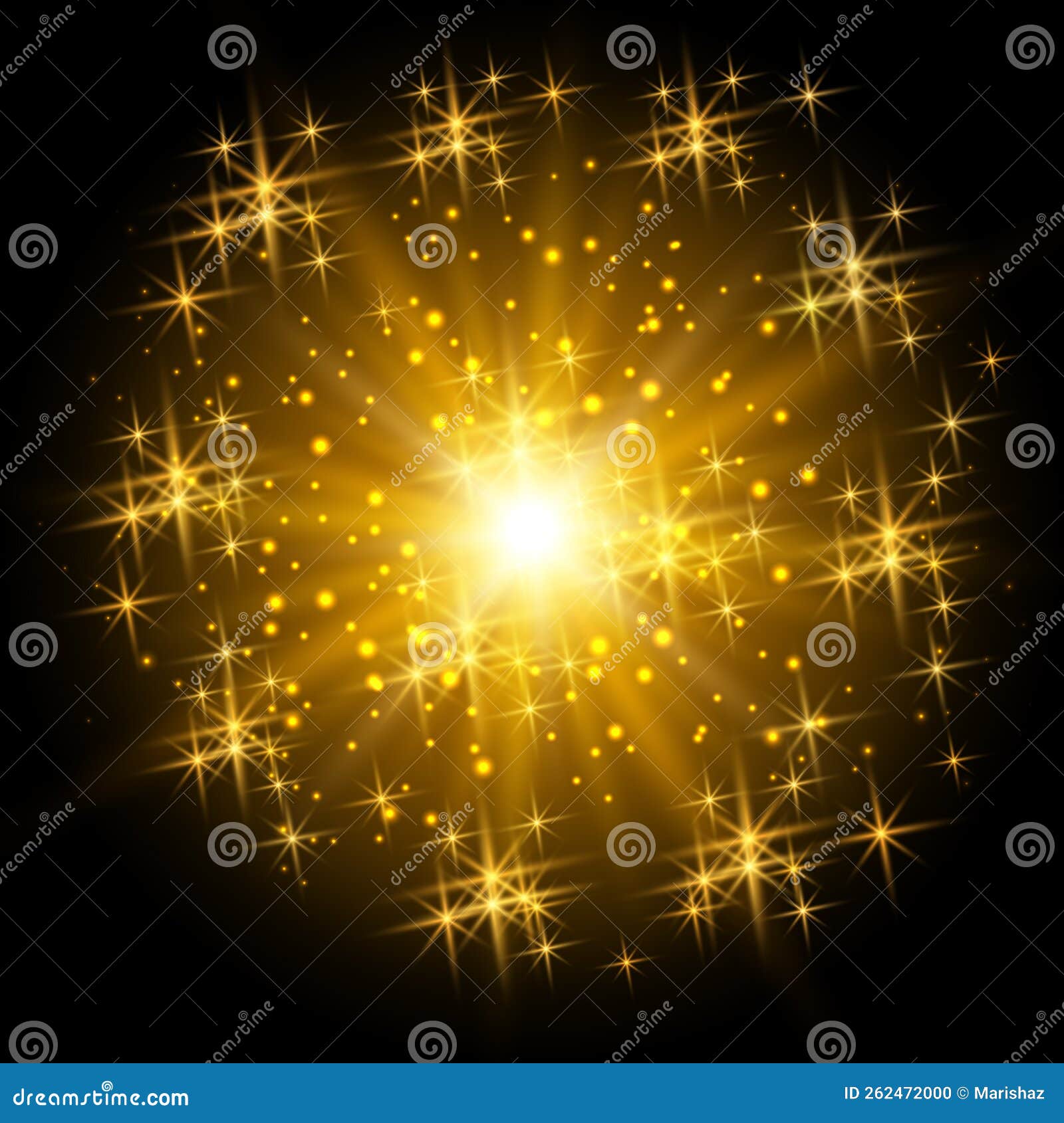 Flash supernova stars stock vector. Illustration of night - 262472000