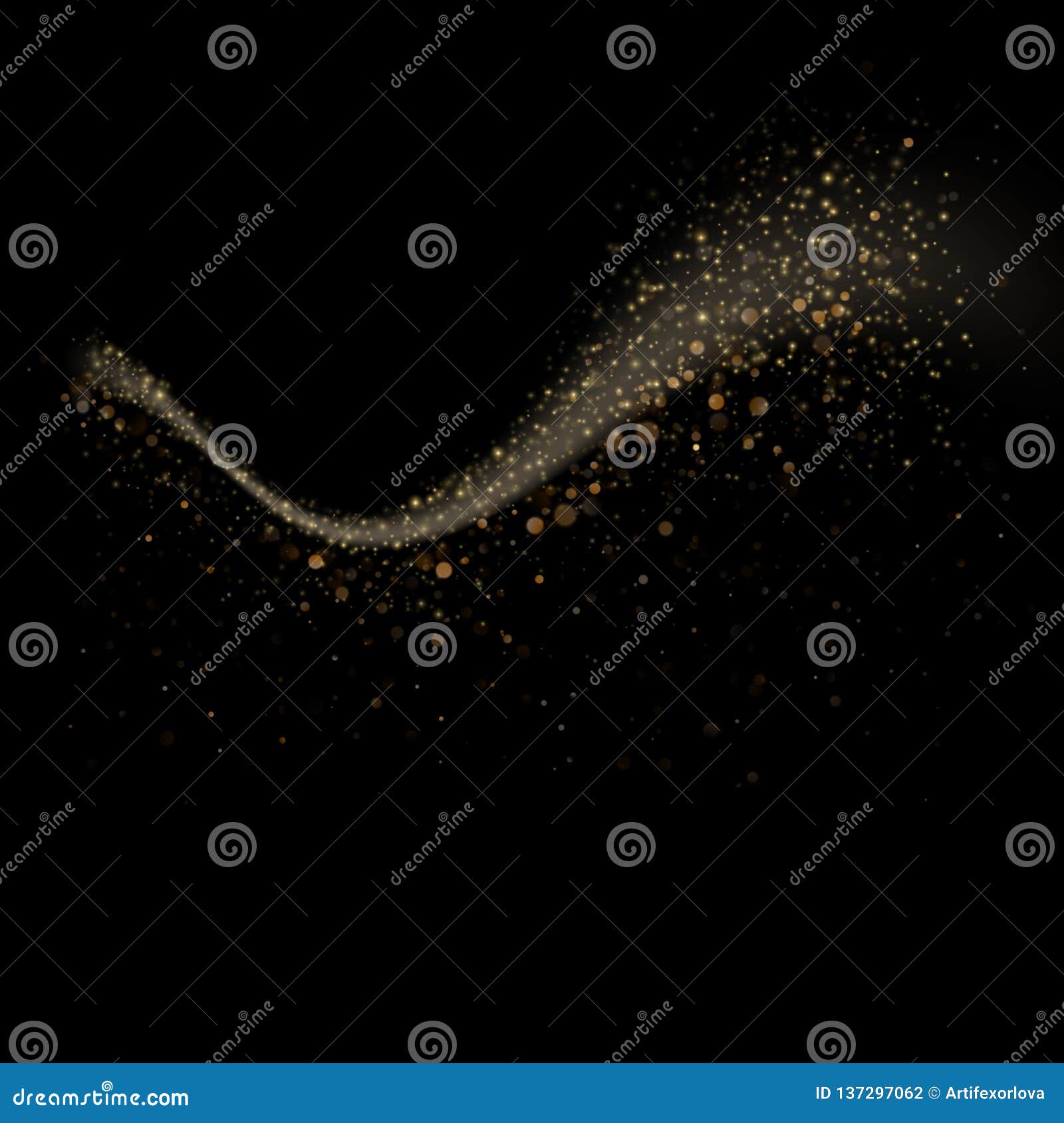 Christmas Stardust Trail Effect. EPS 10 Stock Vector - Illustration of ...