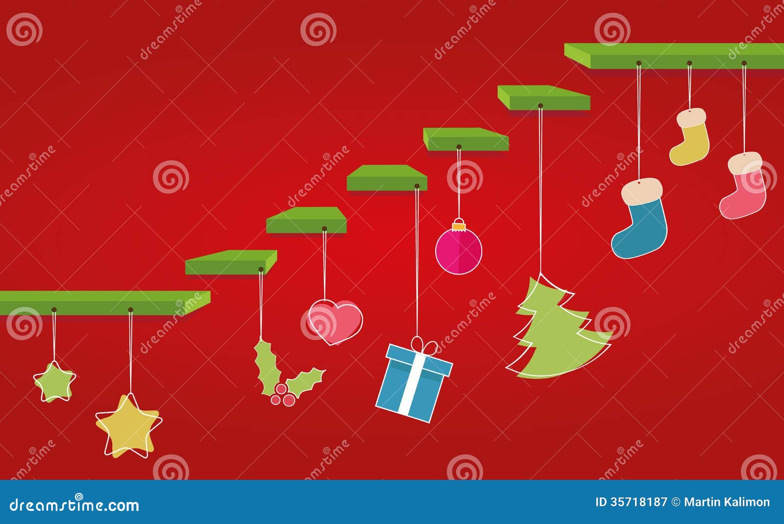 Christmas steps stock vector. Illustration of style, concept - 35718187