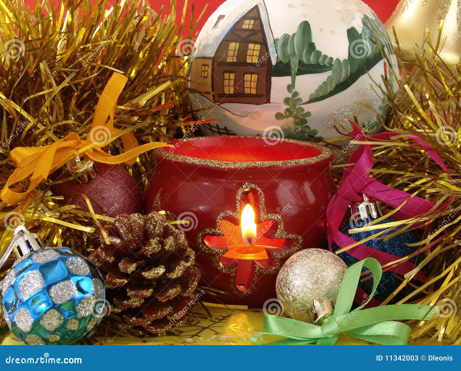 Christmas still life stock image. Image of cone, celebration - 11342003