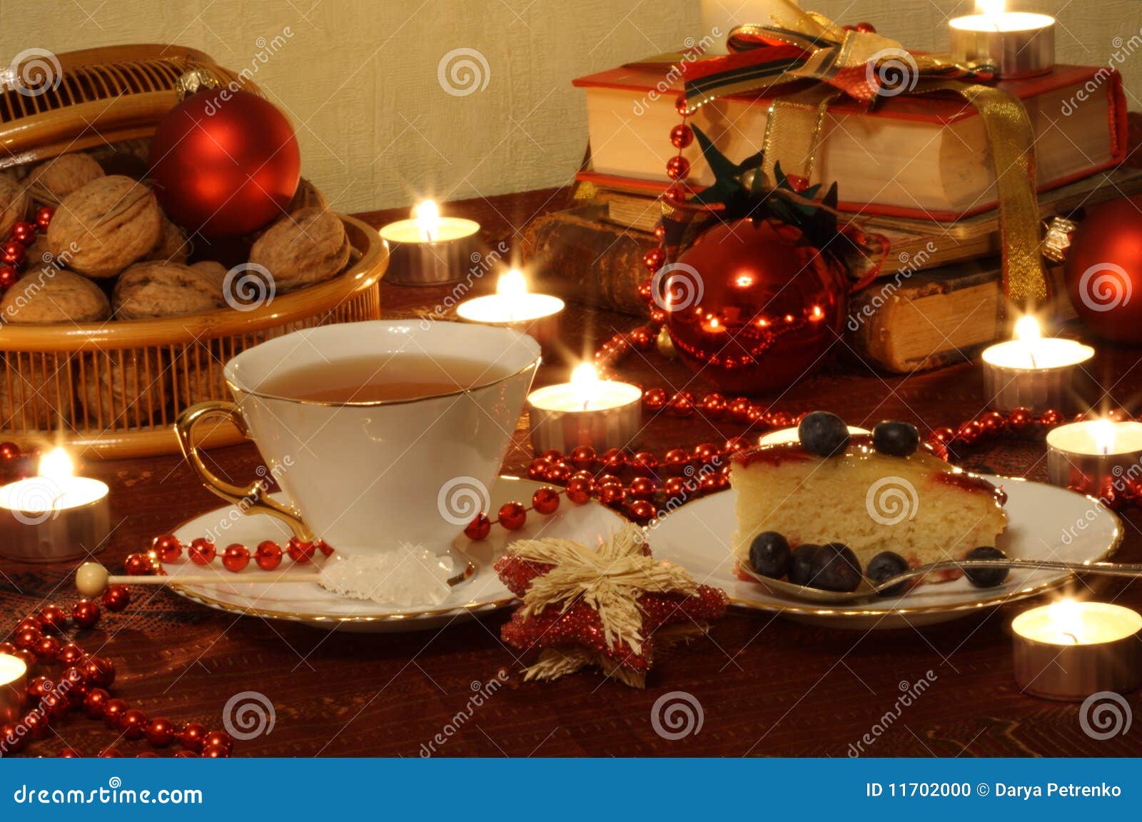 Christmas still life stock photo. Image of beads, gold - 11702000