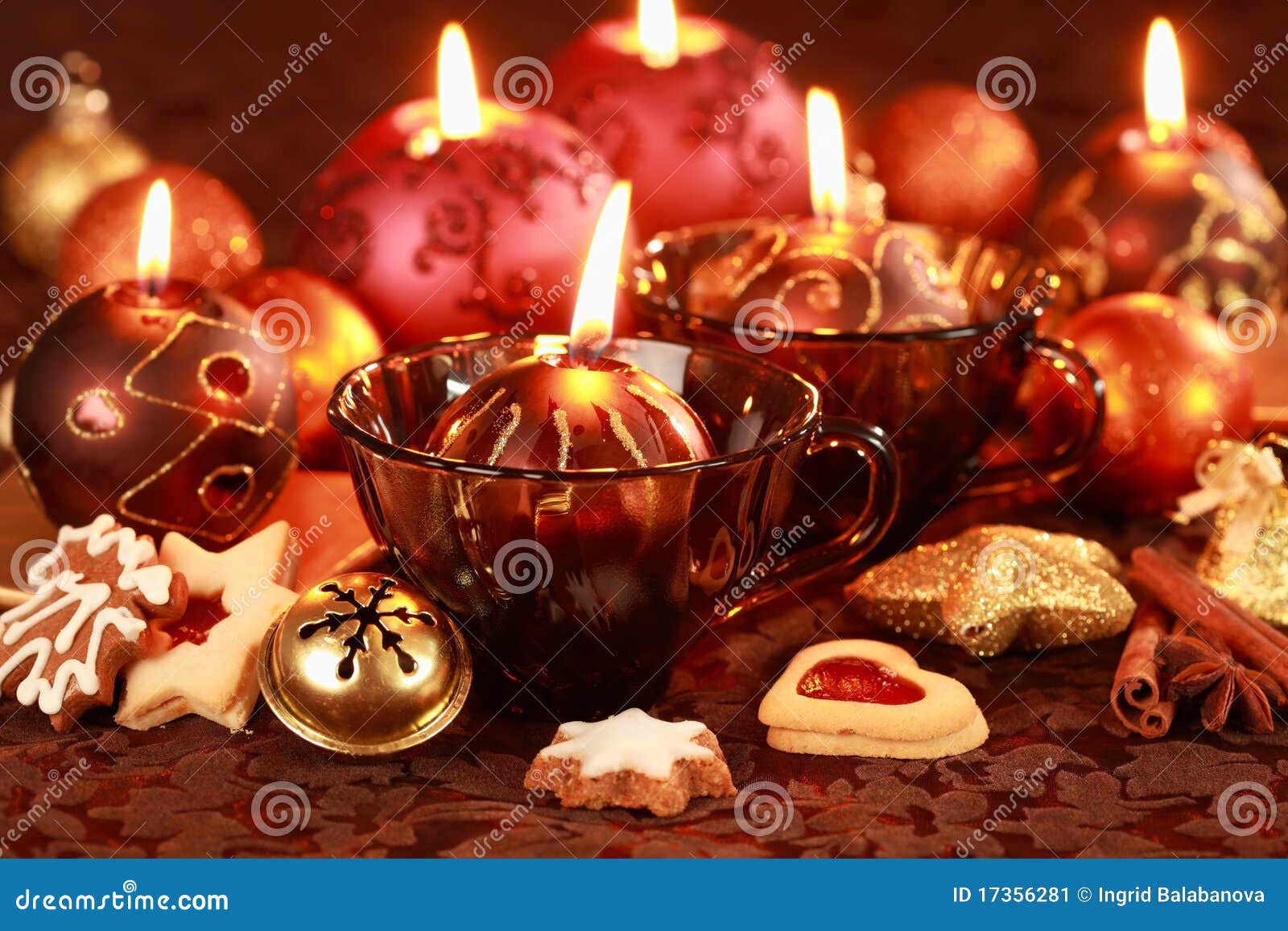 Christmas still life stock image. Image of brown, december - 17356281