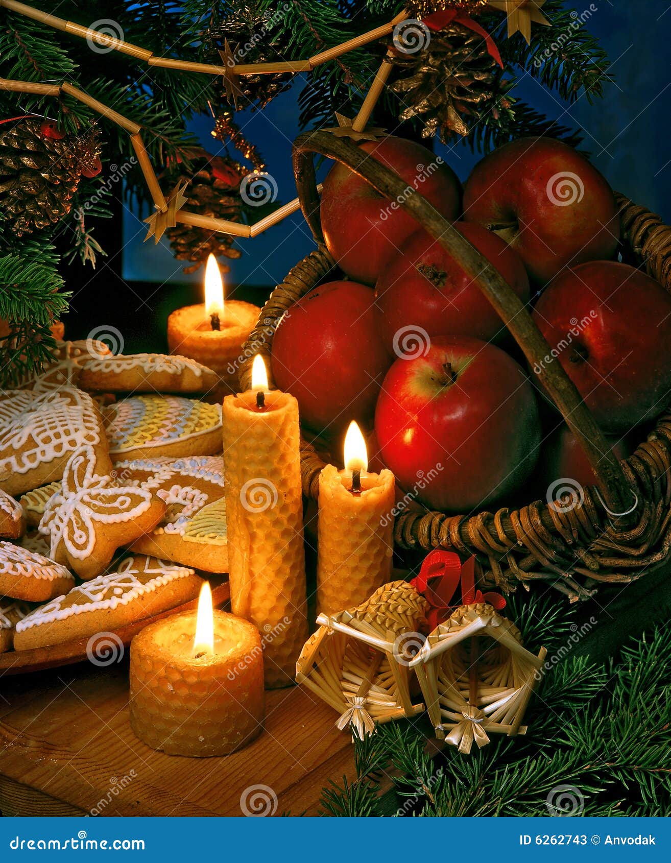 Christmas still life stock image. Image of romantic, gingerbread - 6262743
