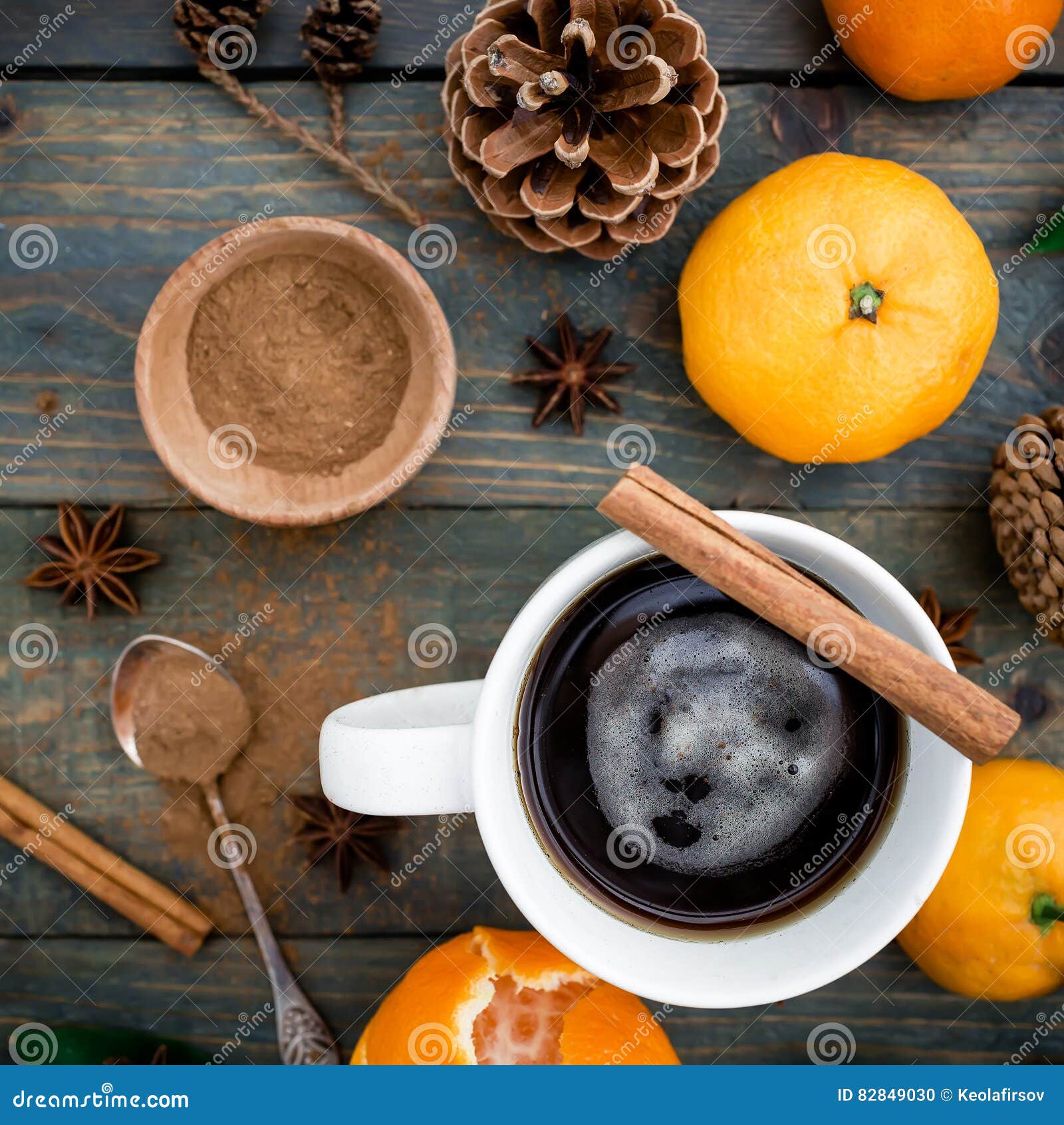 Christmas Still Life. Flat Lay. Still Life. Top View Stock Photo ...