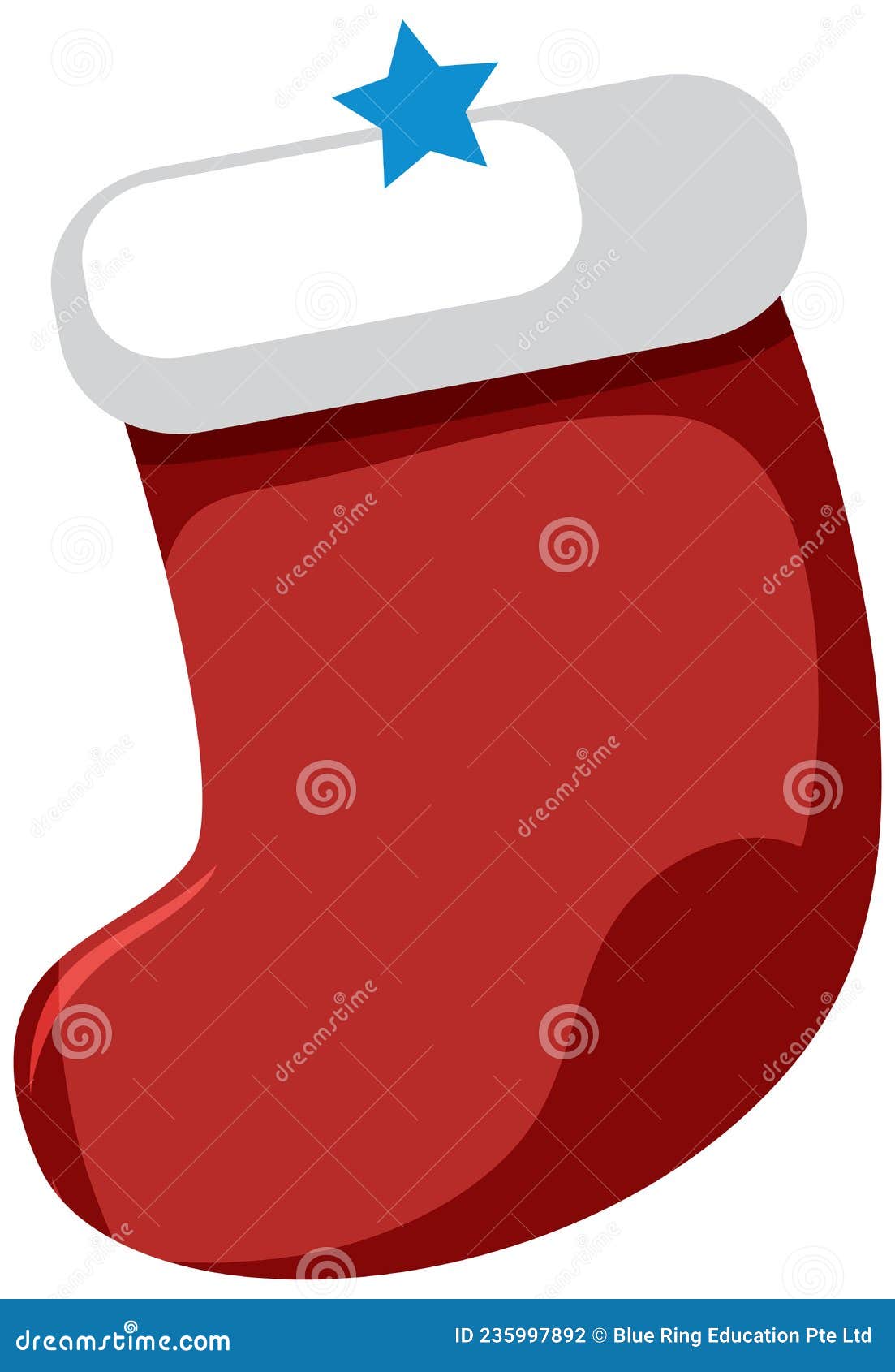 Christmas Stocking in Cartoon Style Stock Vector - Illustration of icon ...