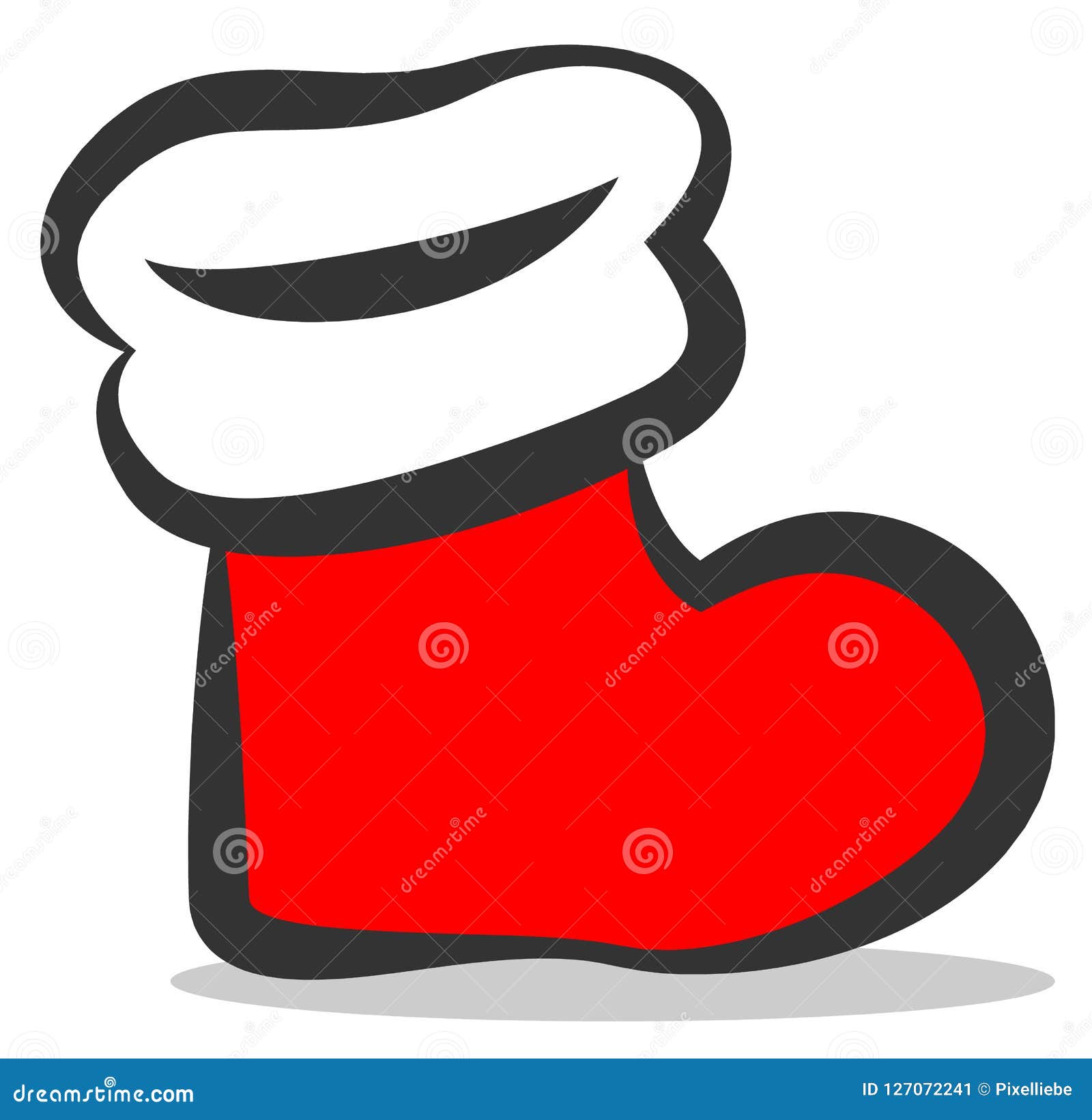 Christmas Stocking Vector Icon Stock Illustration - Illustration of ...