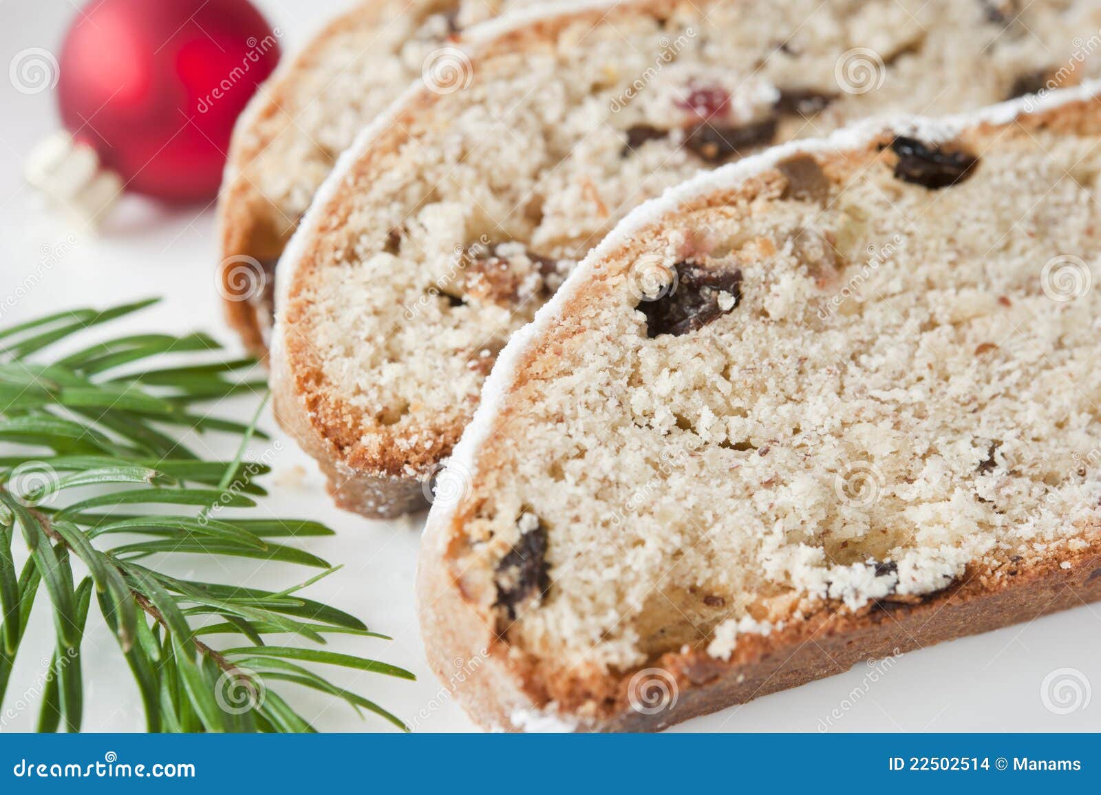 Christmas Stolle stock photo. Image of powdered, sweet - 22502514