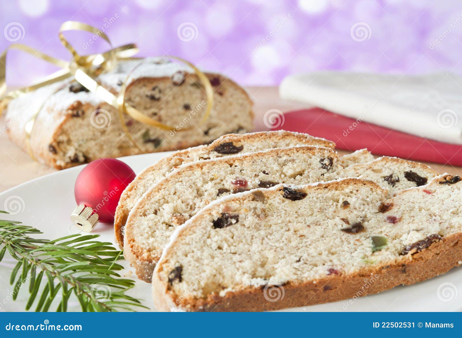 Christmas Stolle stock image. Image of homemade, napkins - 22502531